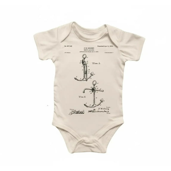 Boat Anchor Patent Newborn Gift Baby Bodysuit - Walmart.com