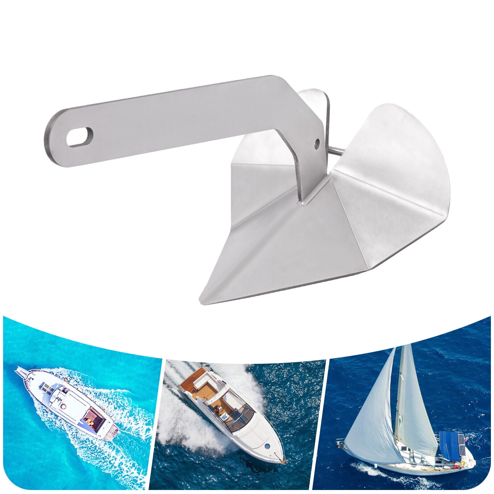Boat Anchor Small Yacht Boat Anchor Marine Stainless Steel Wing Style ...