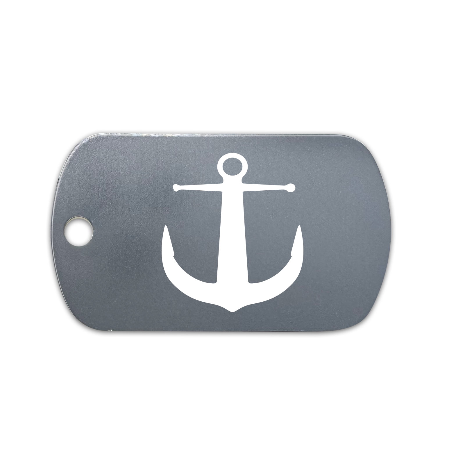 Boat Anchor V2 GI Dog Tag Aluminum Keychain #2 - Silver - Walmart.com