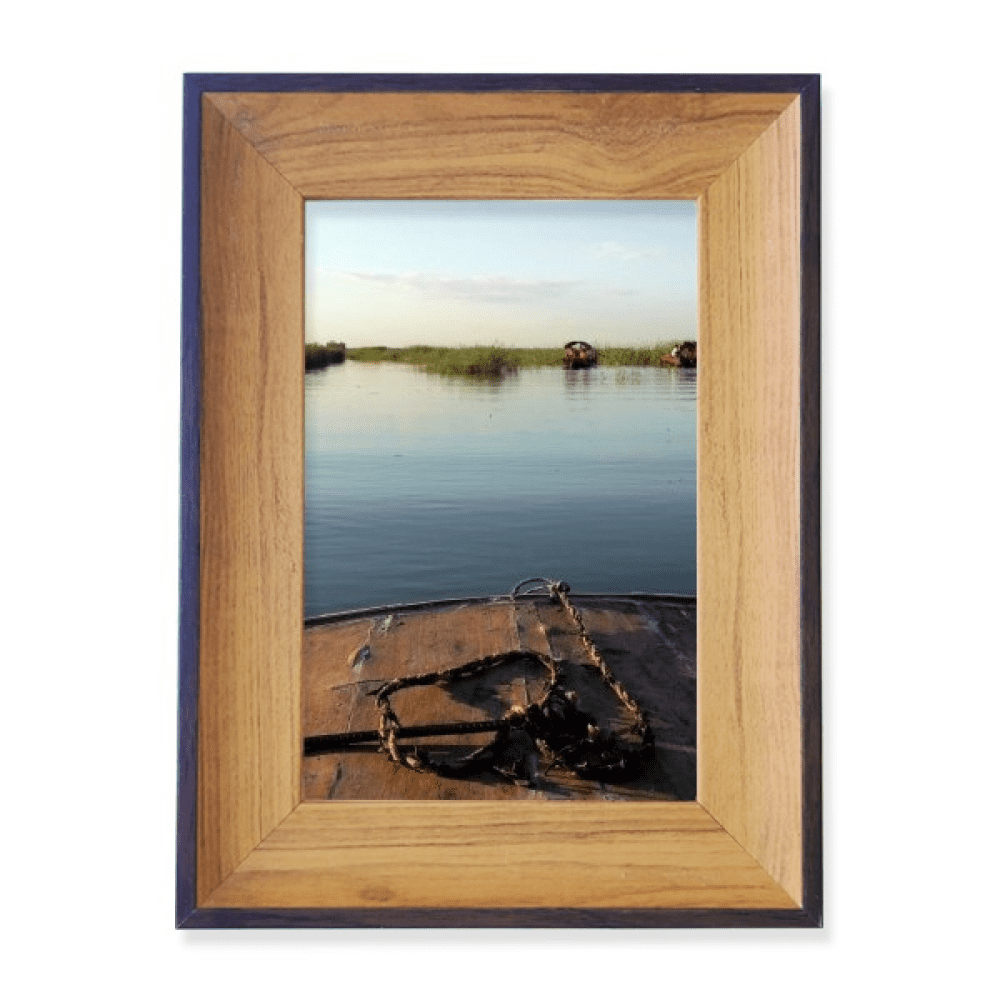 Boat And Scenery Photo Frame Exhibition Display Art Desktop Painting ...