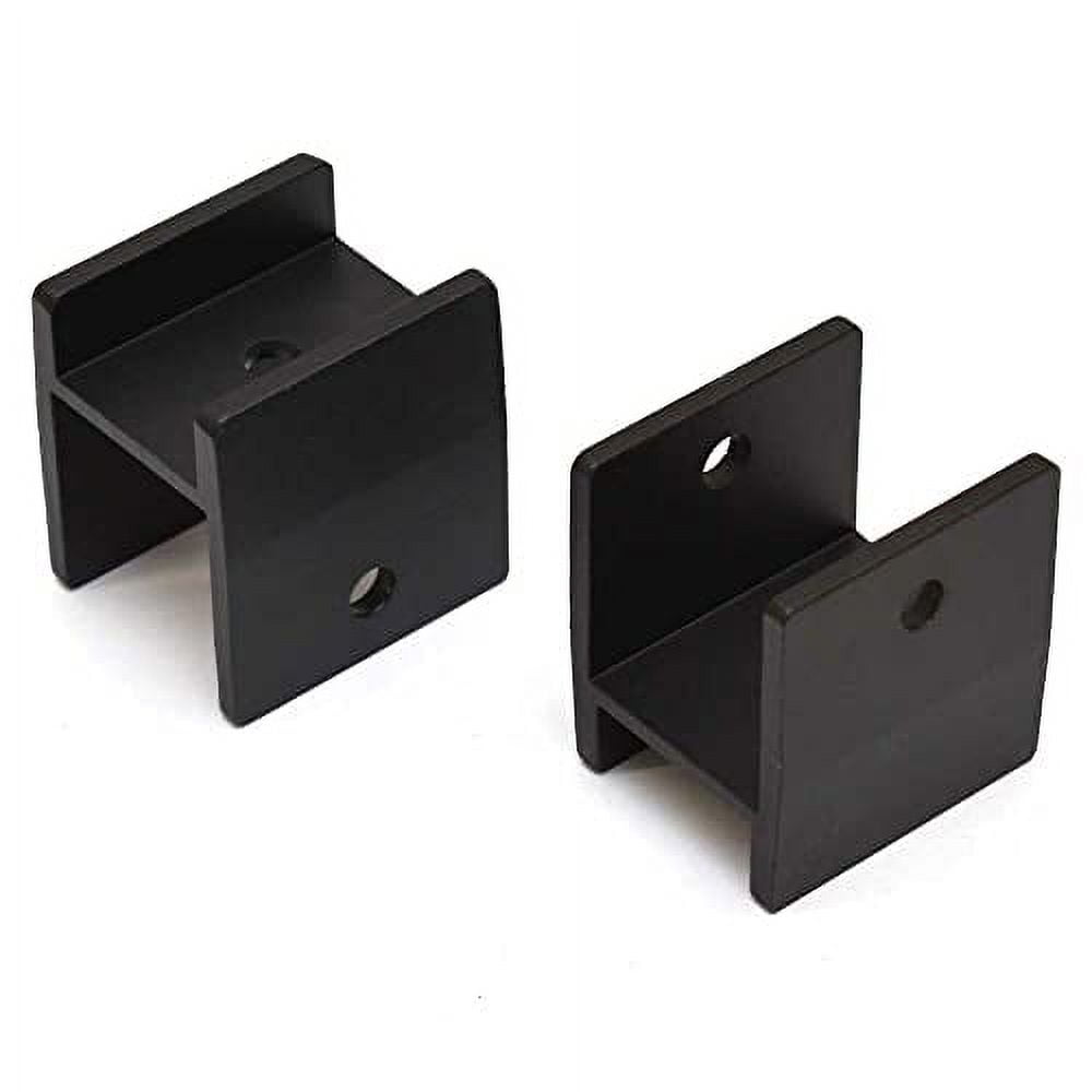 Boat Bimini H-Brackets 99-001523B | Aluminum Black (Pair) - Walmart.com