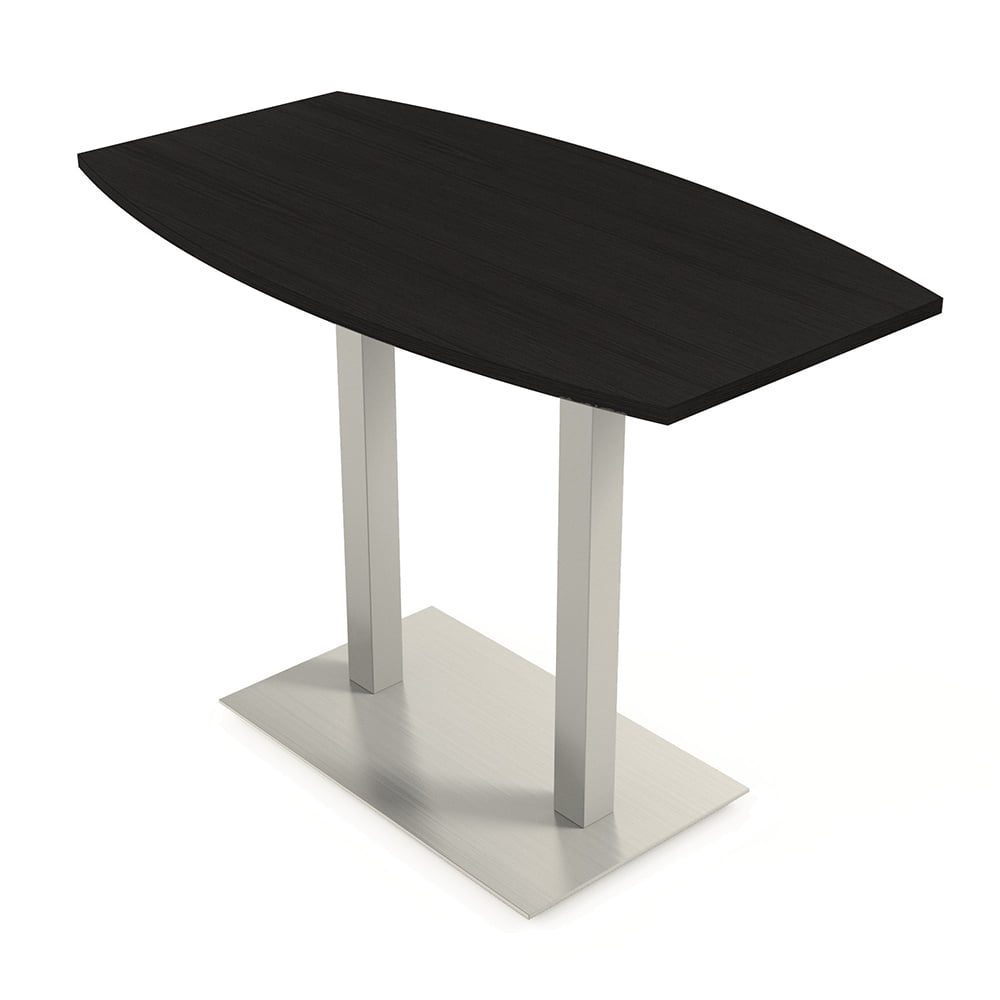 Boat Bistro Height Meeting Table Double Metal Base 34x70 Bar Table ...