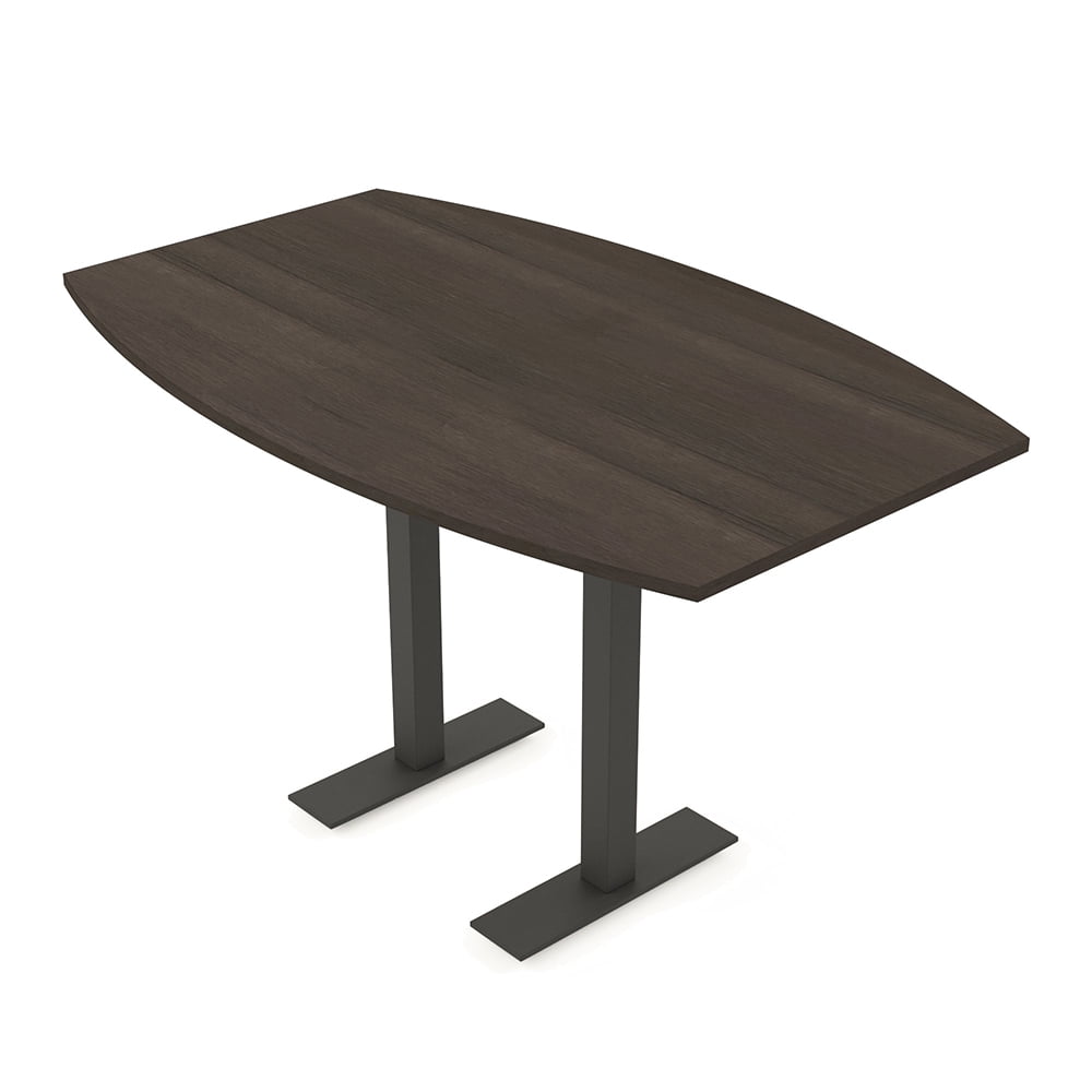 Boat Bistro Height Meeting Table T-Shaped Metal Base 46x72 Bar Table ...