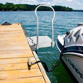VEVOR Aluminum Dock Ladder Boat Dock Ladder 43-51in Height Adjustable 6 ...