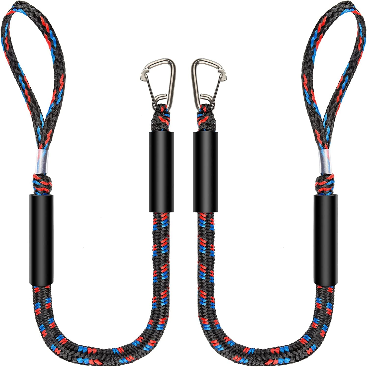 Boat Bungee Dock Lines with 316 Stainless Clips - Shock-Absorbing Jet ...
