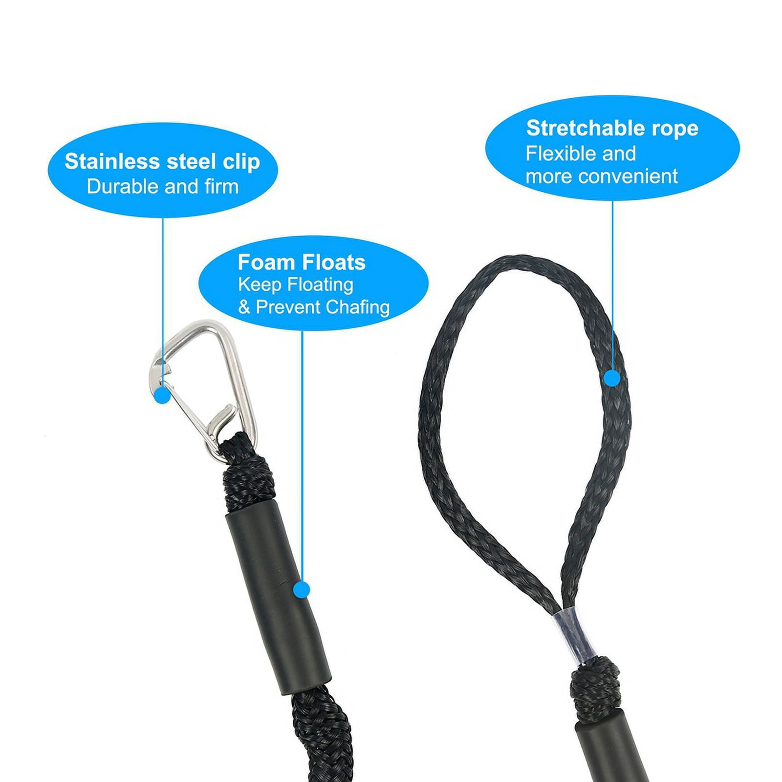 Boat Bungee Dock Lines Marine Mooring Rope for Motor Kayak Anchor Rope ...