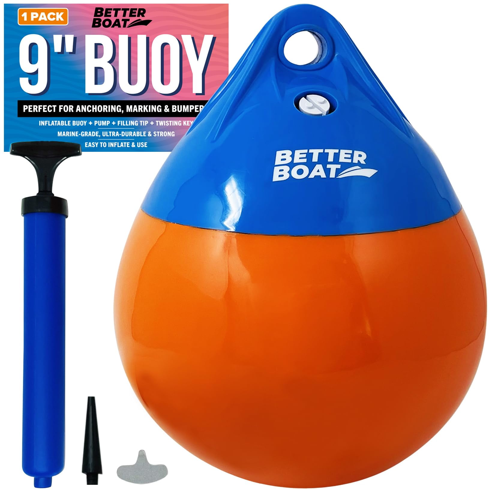 Boat Buoy Float, 9" Round, Small Mooring Buoy Ball, Anchor Ball, Dock ...