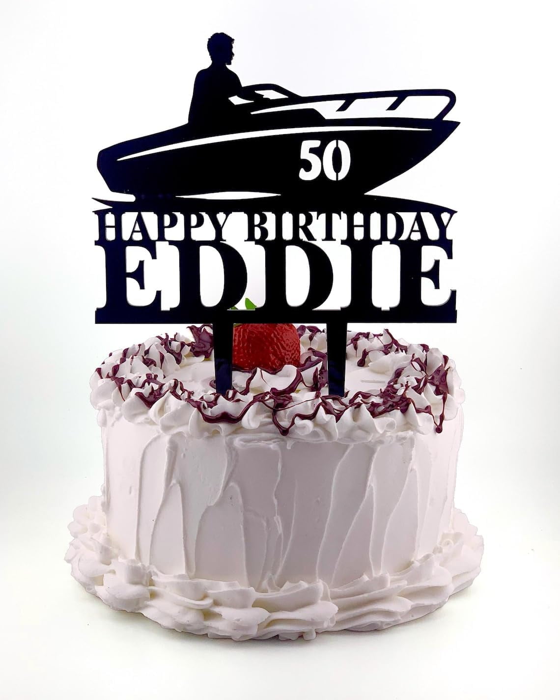 Boat Cake Topper for Birthday,Retirement Party,Boat Birthday Cake ...