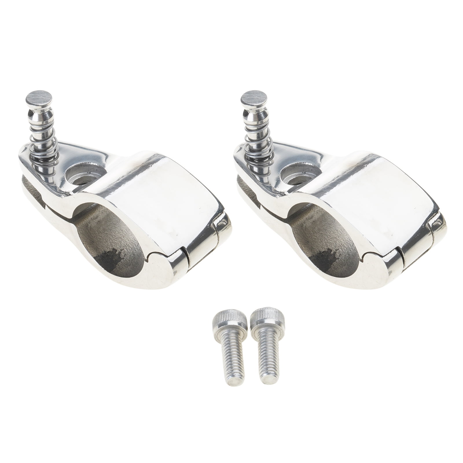 Boat Canopy Tube Clamps 2 Pack Heavy Duty Stainless Steel Hinged Jaw ...