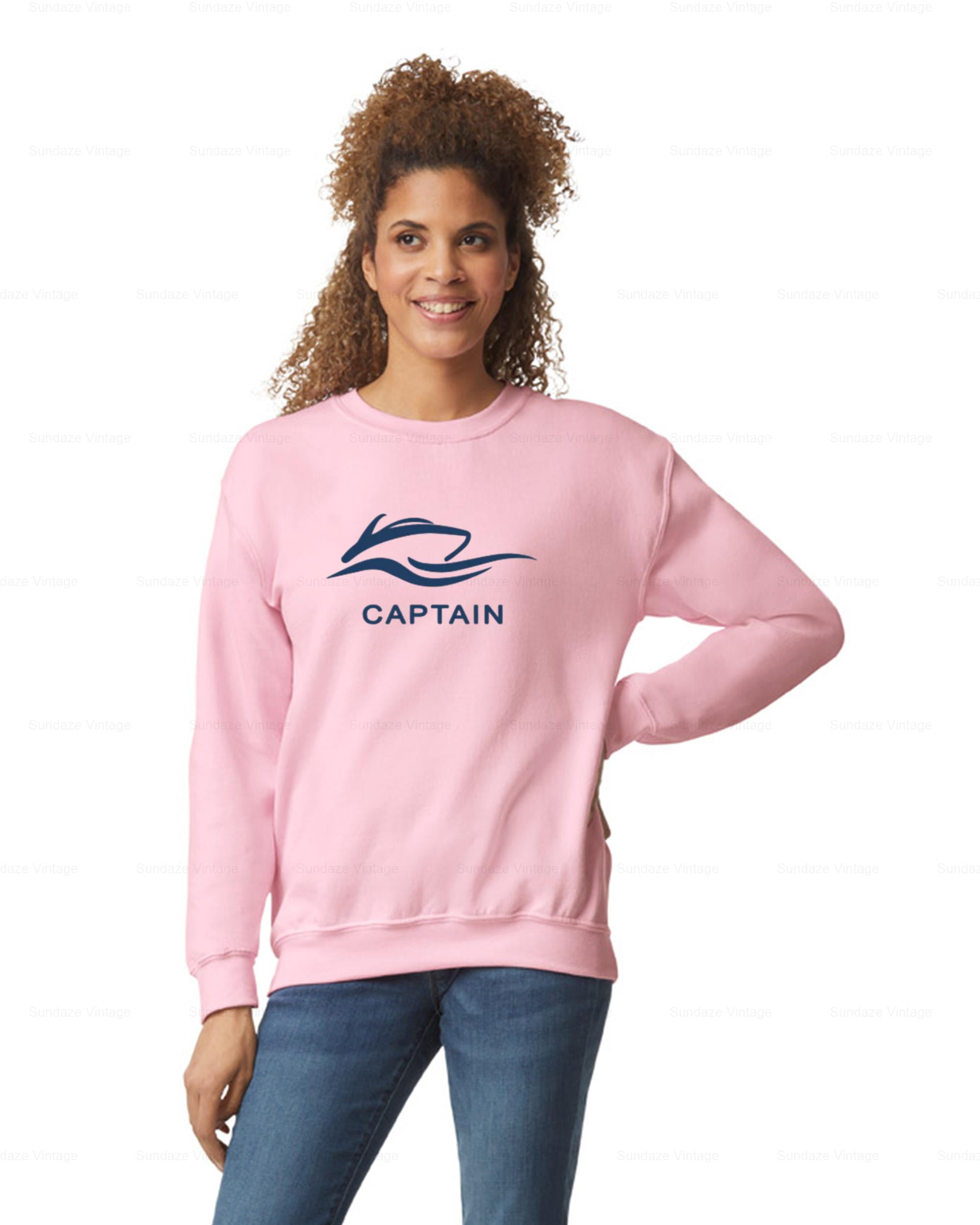 Boat Captain Rank Funny Boat Life Boating Sailing Sailor Sweatshirt up ...