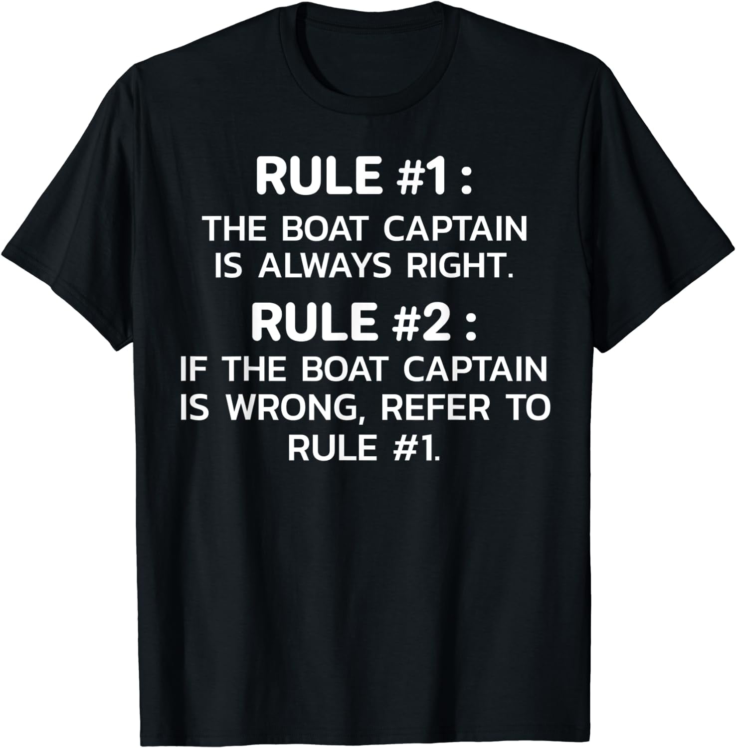 Boat Captain Rules Funny Boating T-Shirt - Walmart.com