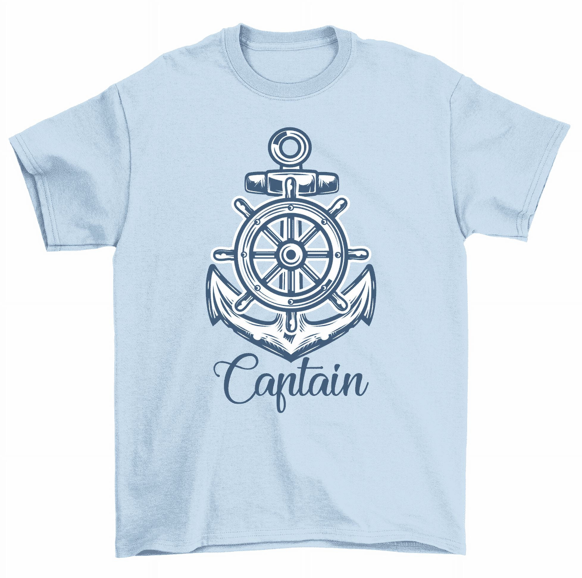 Boat Captain Ship Anchor T-Shirt Men - Walmart.com