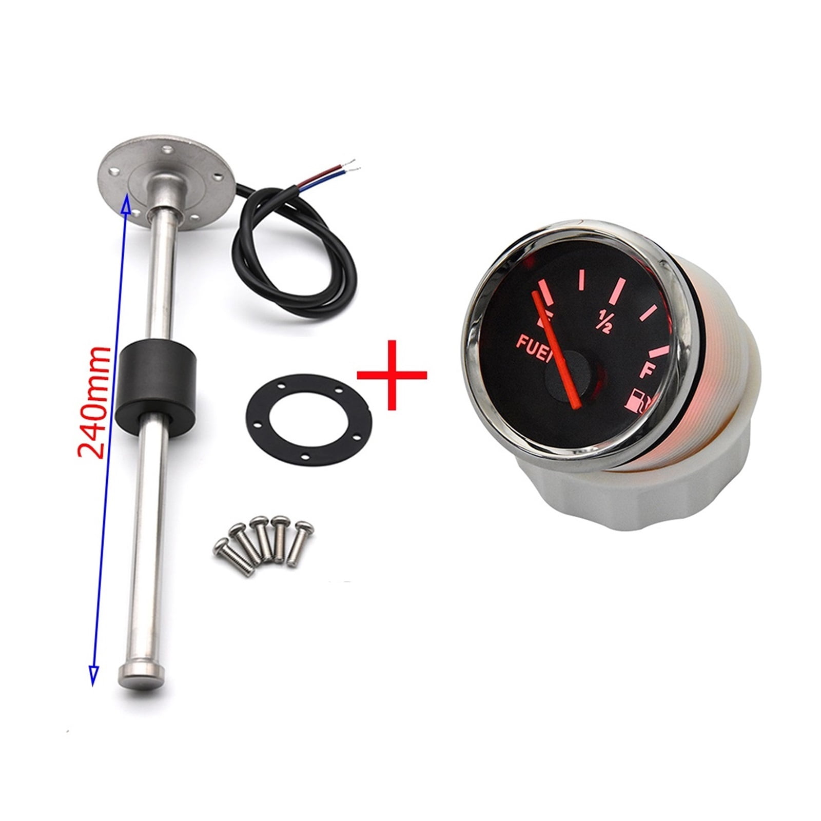 Boat Car 52MM Fuel Level Gauge With Fuel Level Sensor 90 120 140 200 ...