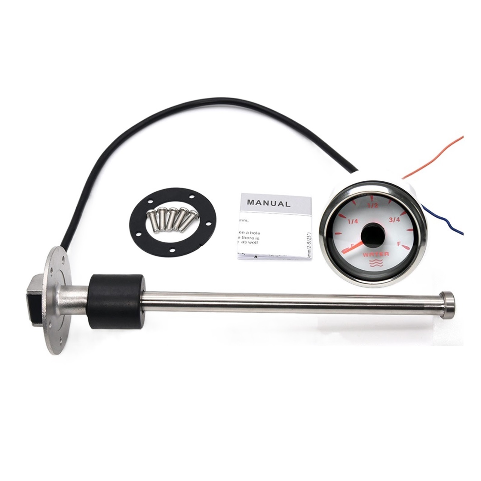 Boat Car Water Liquid Tank Level Gauge 240-33ohm 7 Color LED Backlight ...