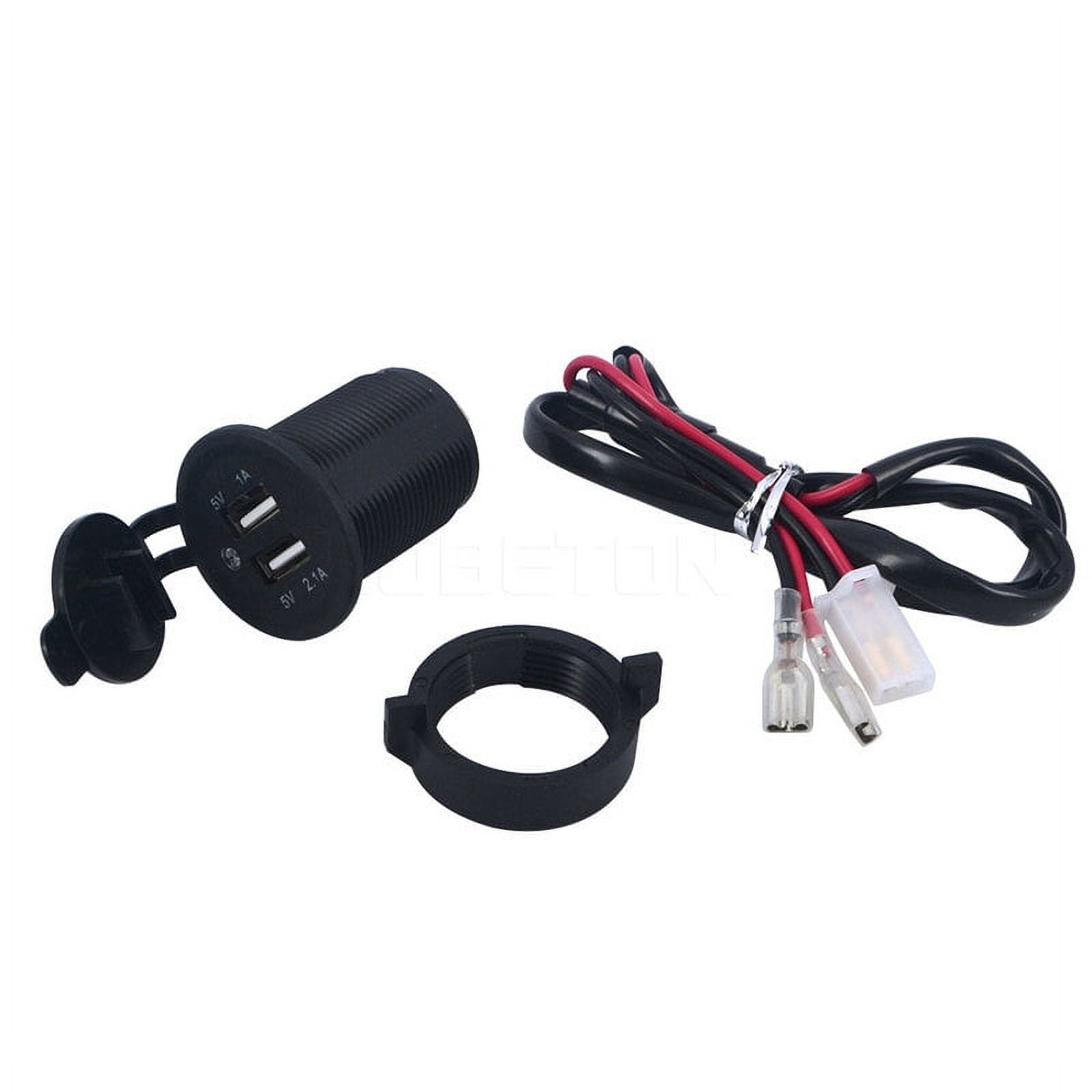 Boat Car Waterproof 12V Dual USB Power Charger Two Port Adapter Switch ...