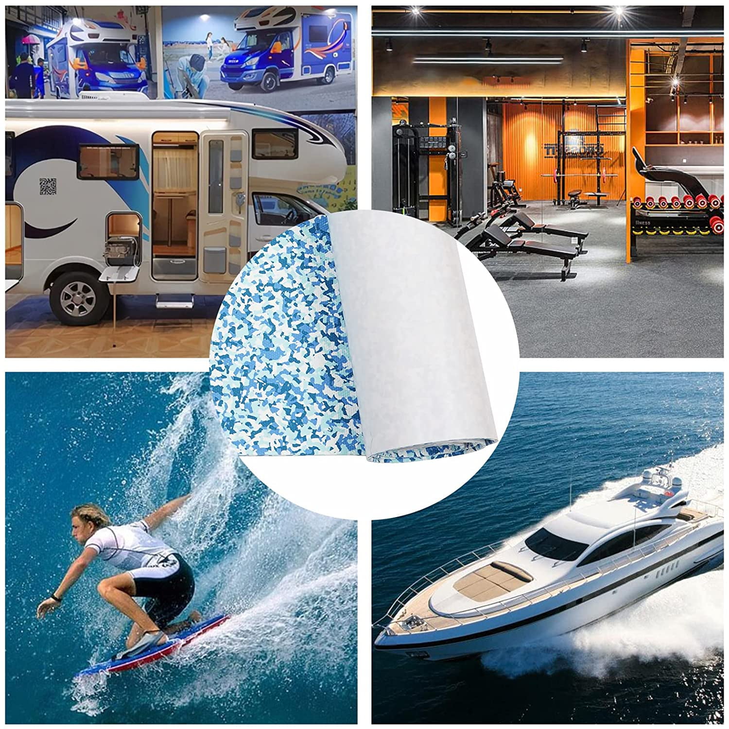 Boat Carpet EVA Foam Boat Decking Sheet 35.4" X94.5", Anti-Slip and ...