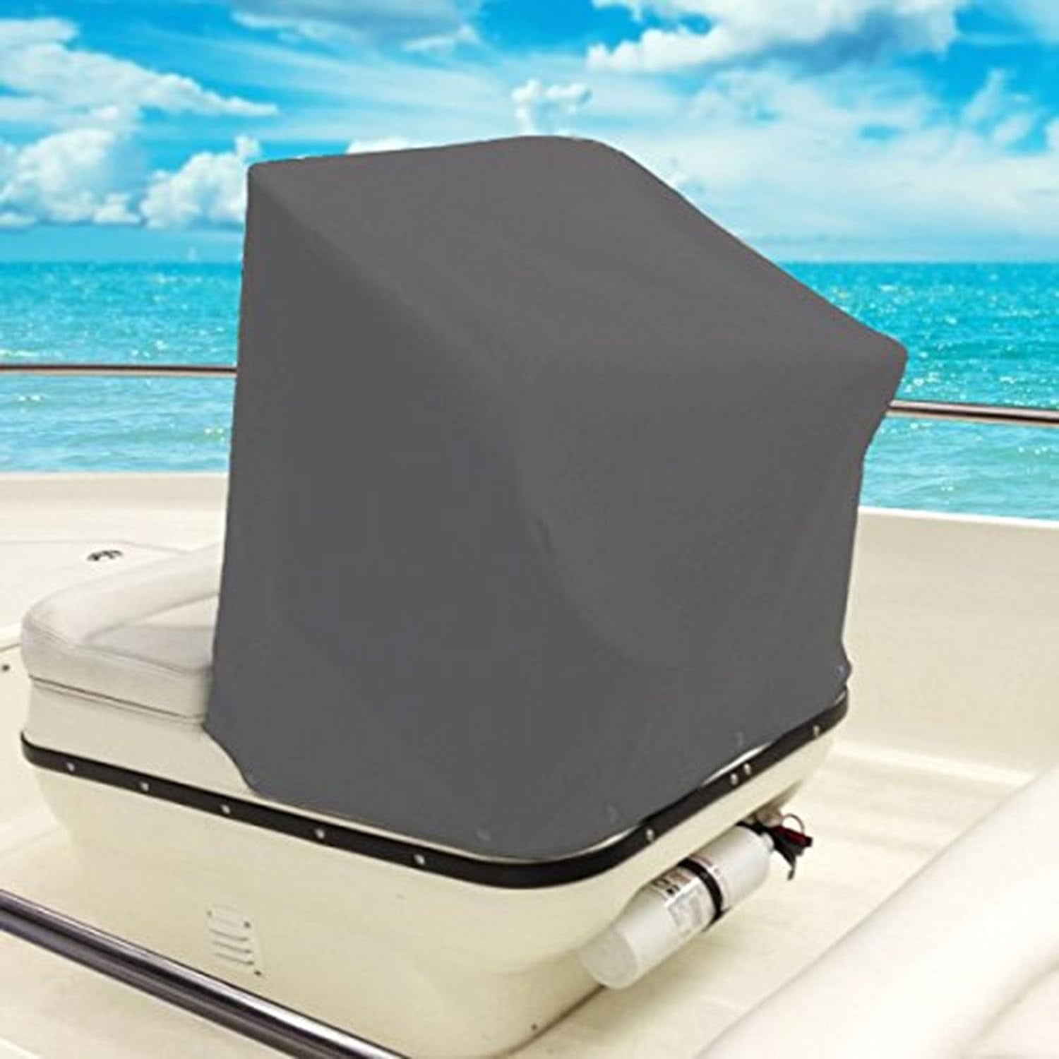 Boat Center Console Cover Storage Cover- 40" L x 46" W x 45" H - Gray ...