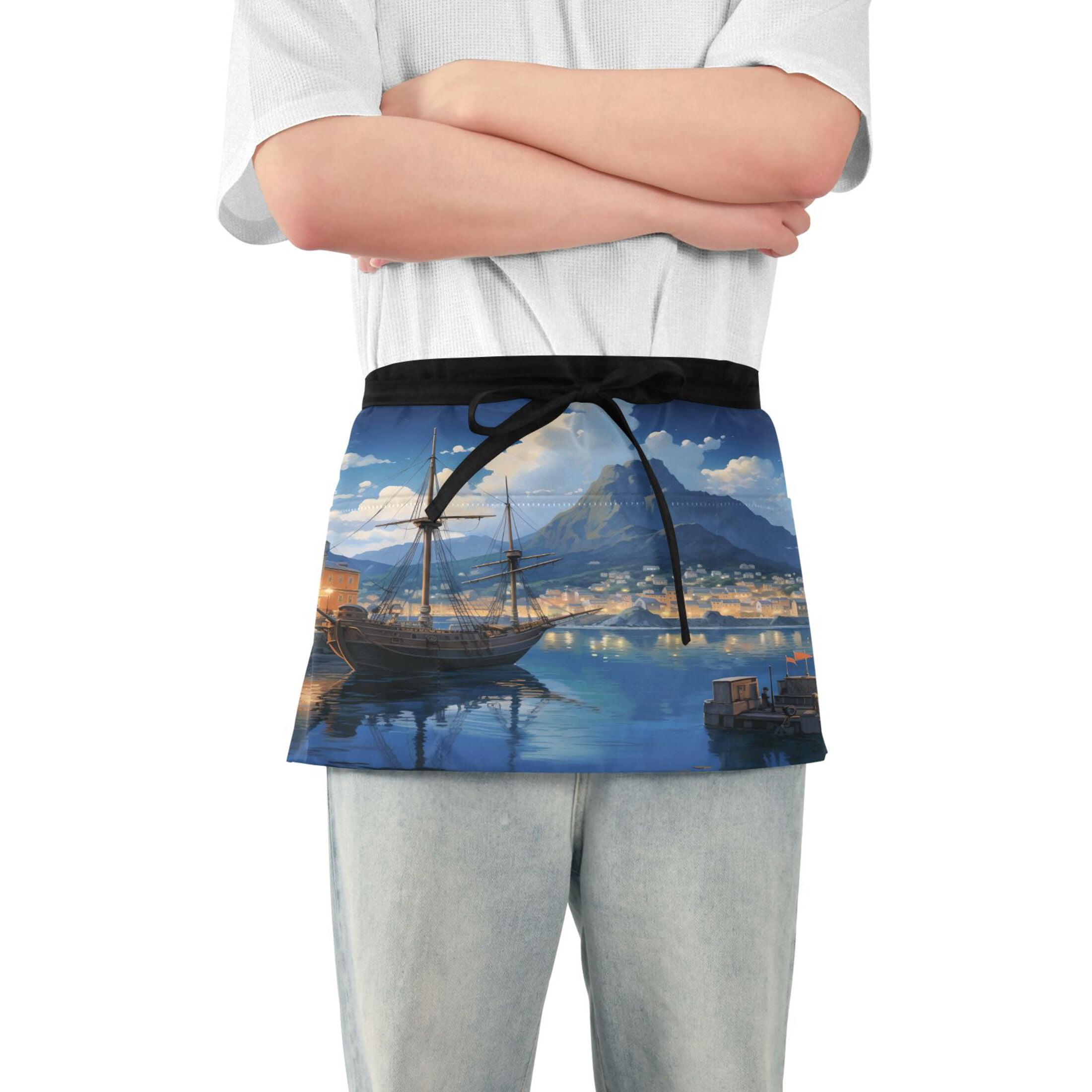 Boat City Mountain Server Apron with 3 Pockets Waterproof Waitress ...
