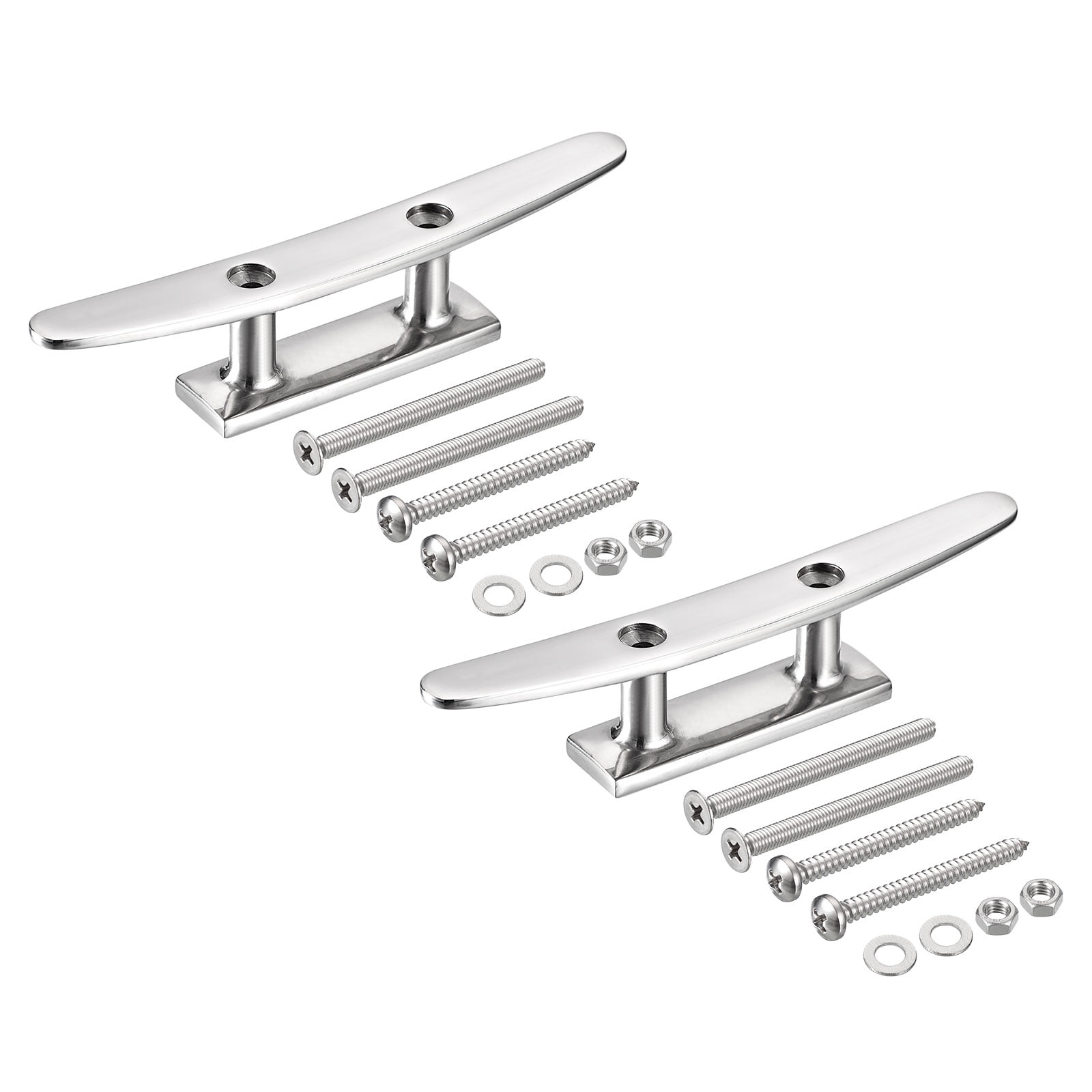 Boat Cleat Open Base 6inch, 2 Pcs 316 Stainless Steel Dock Cleat for ...