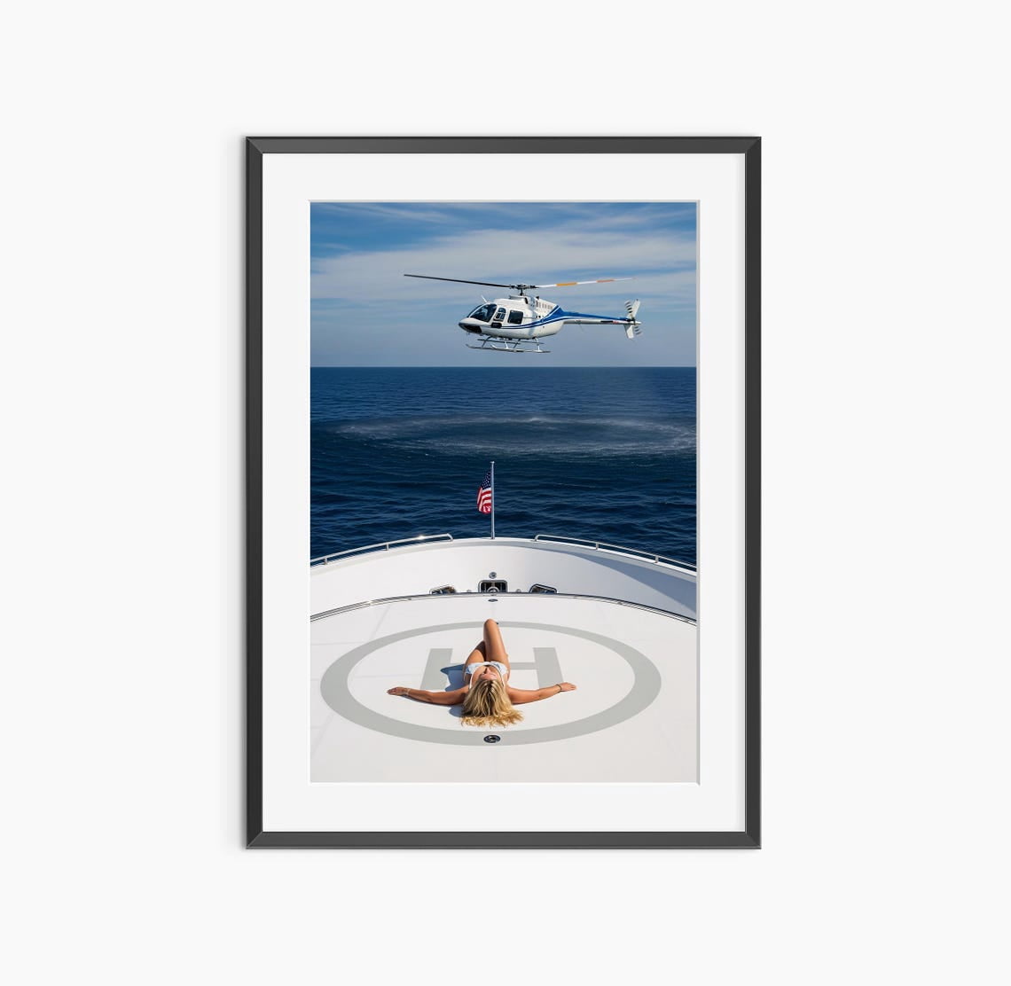 Boat Coastal Wall Art Luxury Summer Yacht Modern Art Museum Quality ...