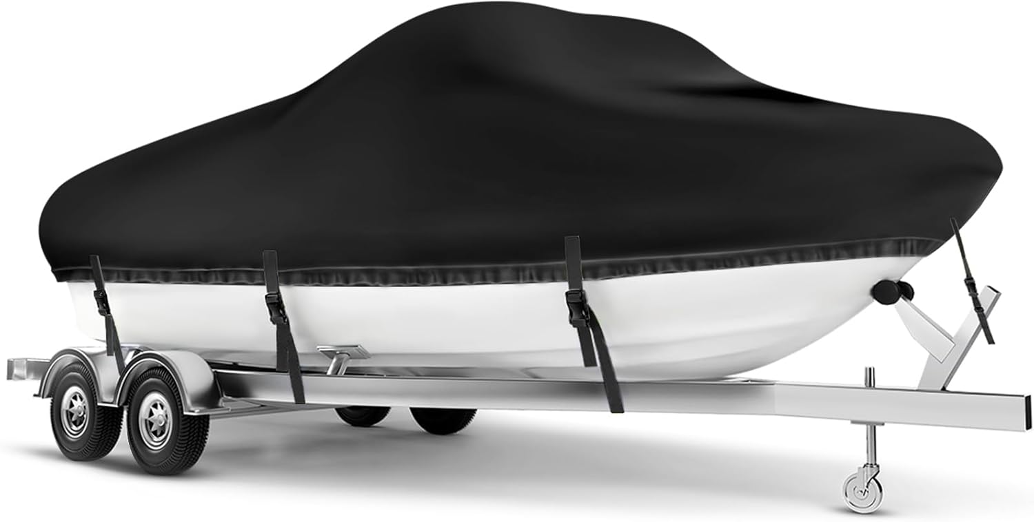Boat Cover 14-16 ft, Waterproof 900D Heavy Duty Boat Cover, PU Marine ...