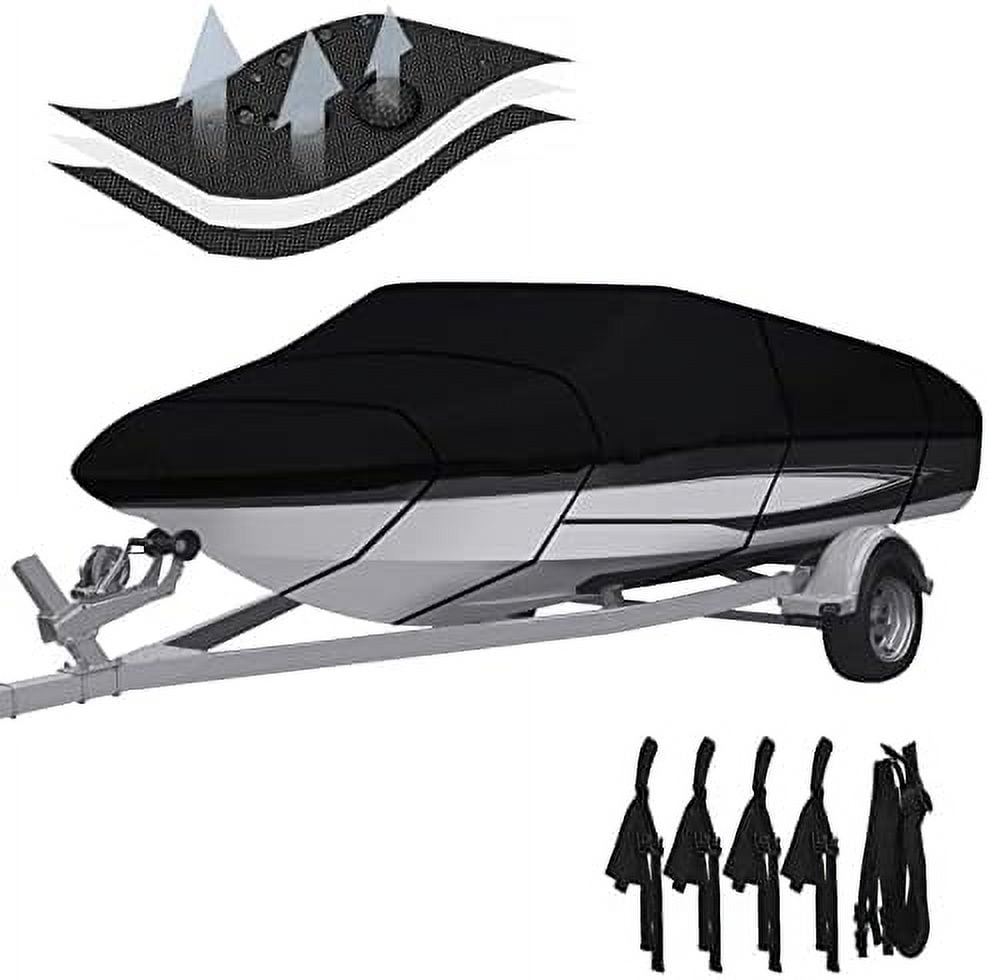 Boat Covers 11-22FT Marine Grade Waterproof Heavy Duty UV Resistant ...