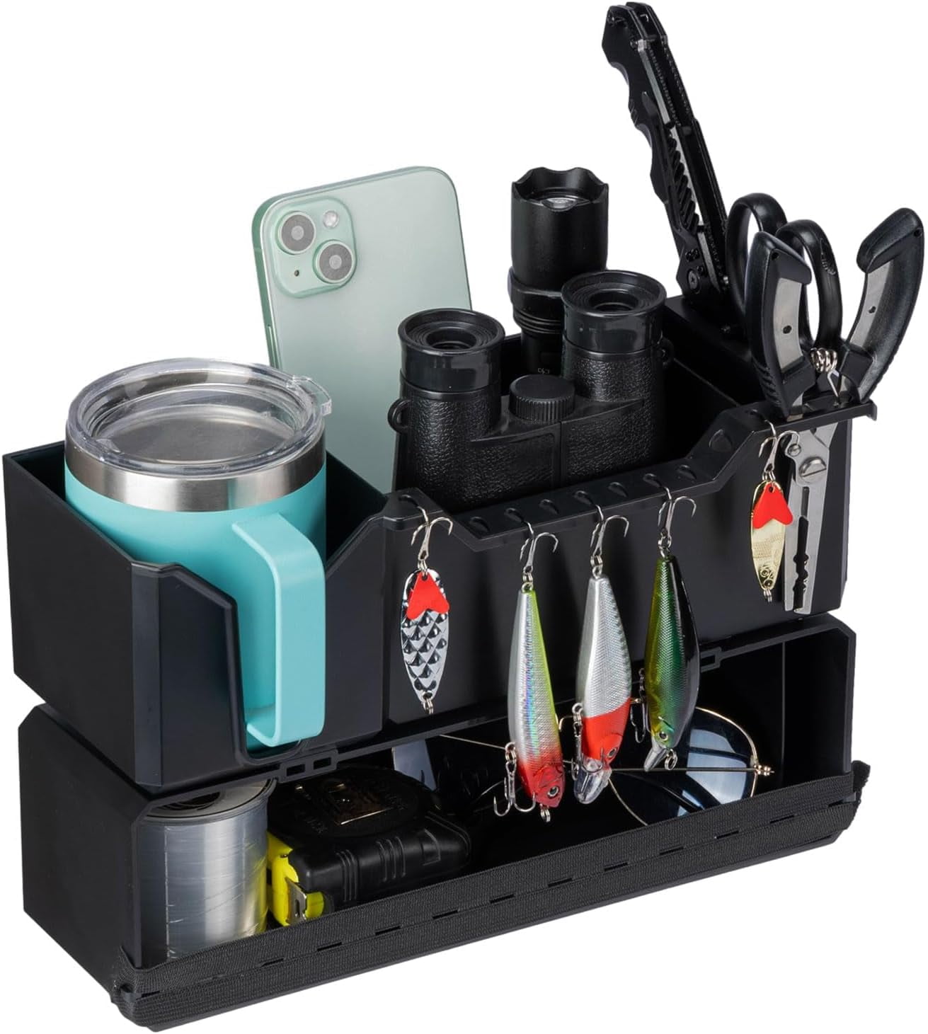Boat Cup Holder, Upgraded Boat Caddy Organizer with Flexible Groove ...