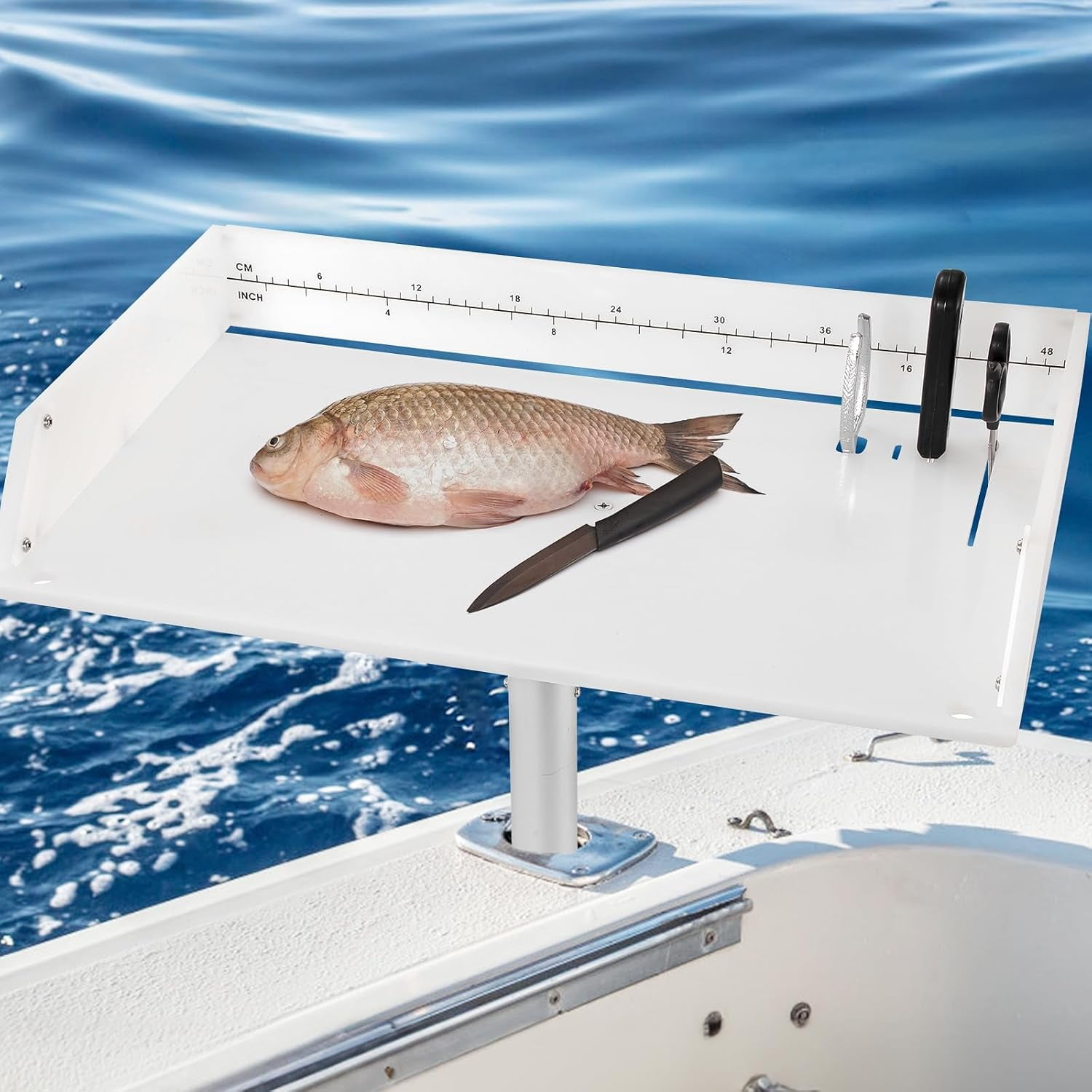 Boat Cutting Board Bait Table White Boat Bait Cutting Board With Plier ...