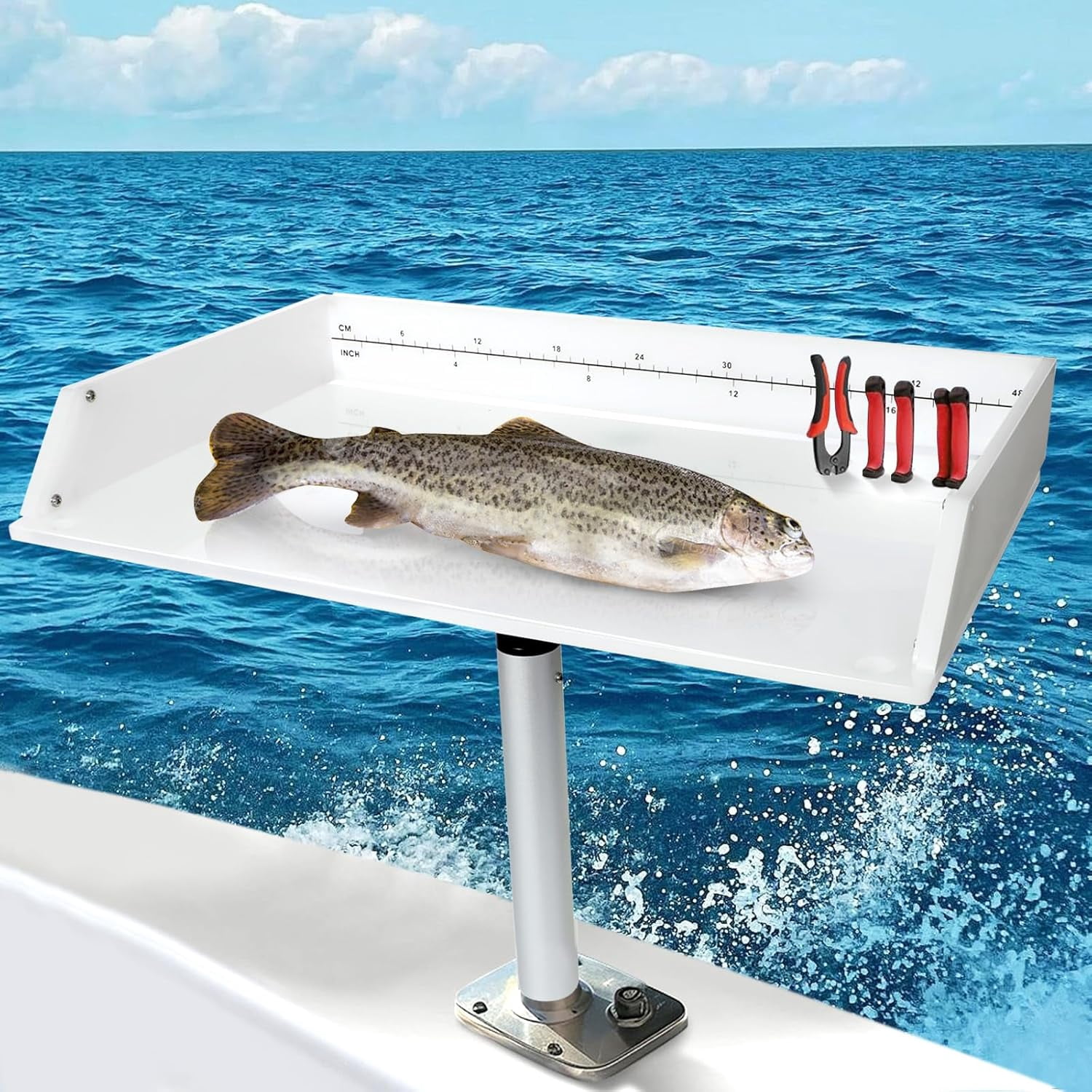Boat Cutting Board, Cutting Board with 360°Adjustable Rotational ...