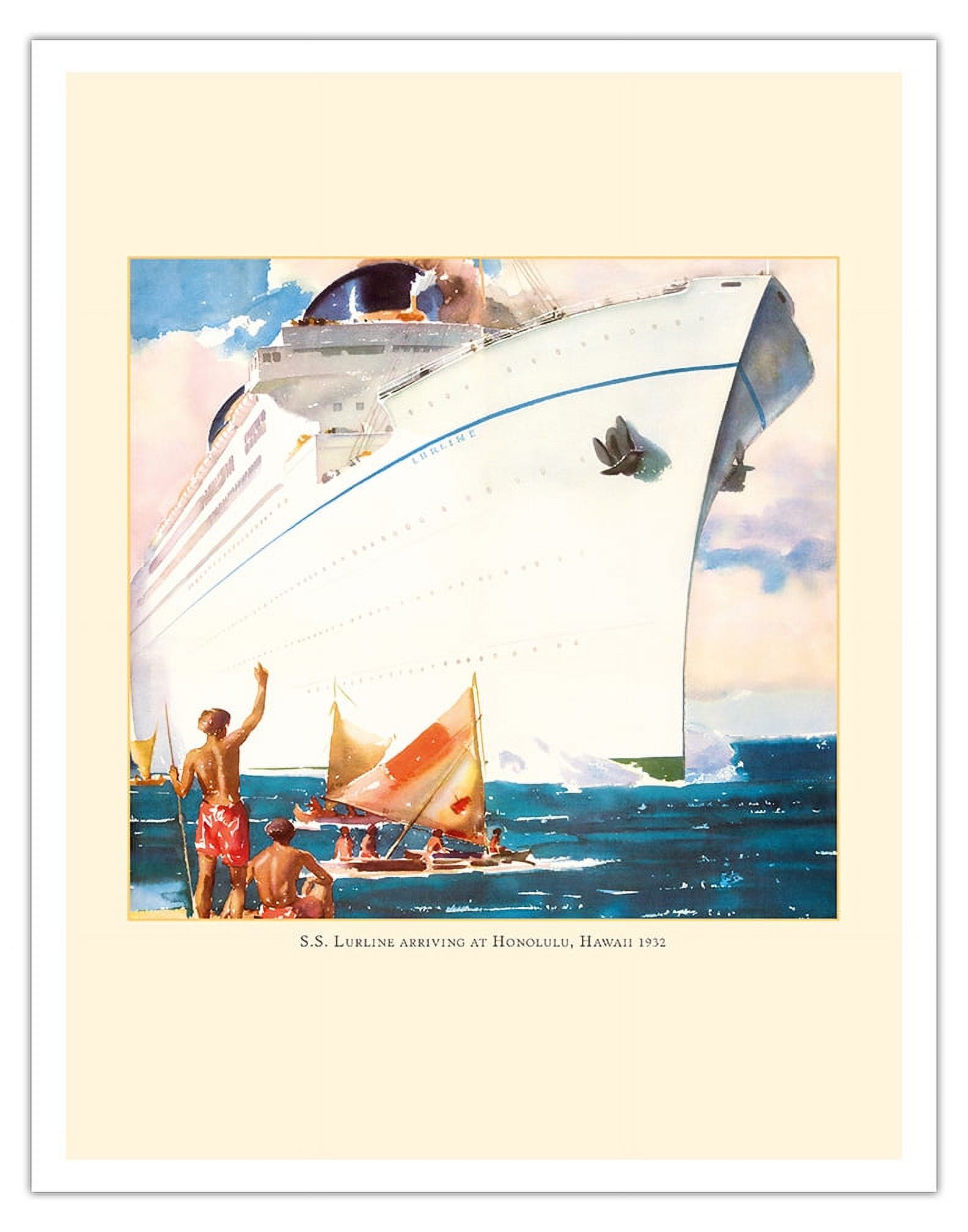 Boat Days - Honolulu Hawaii - SS Lurline Ocean Liner - Vintage Hawaiian ...