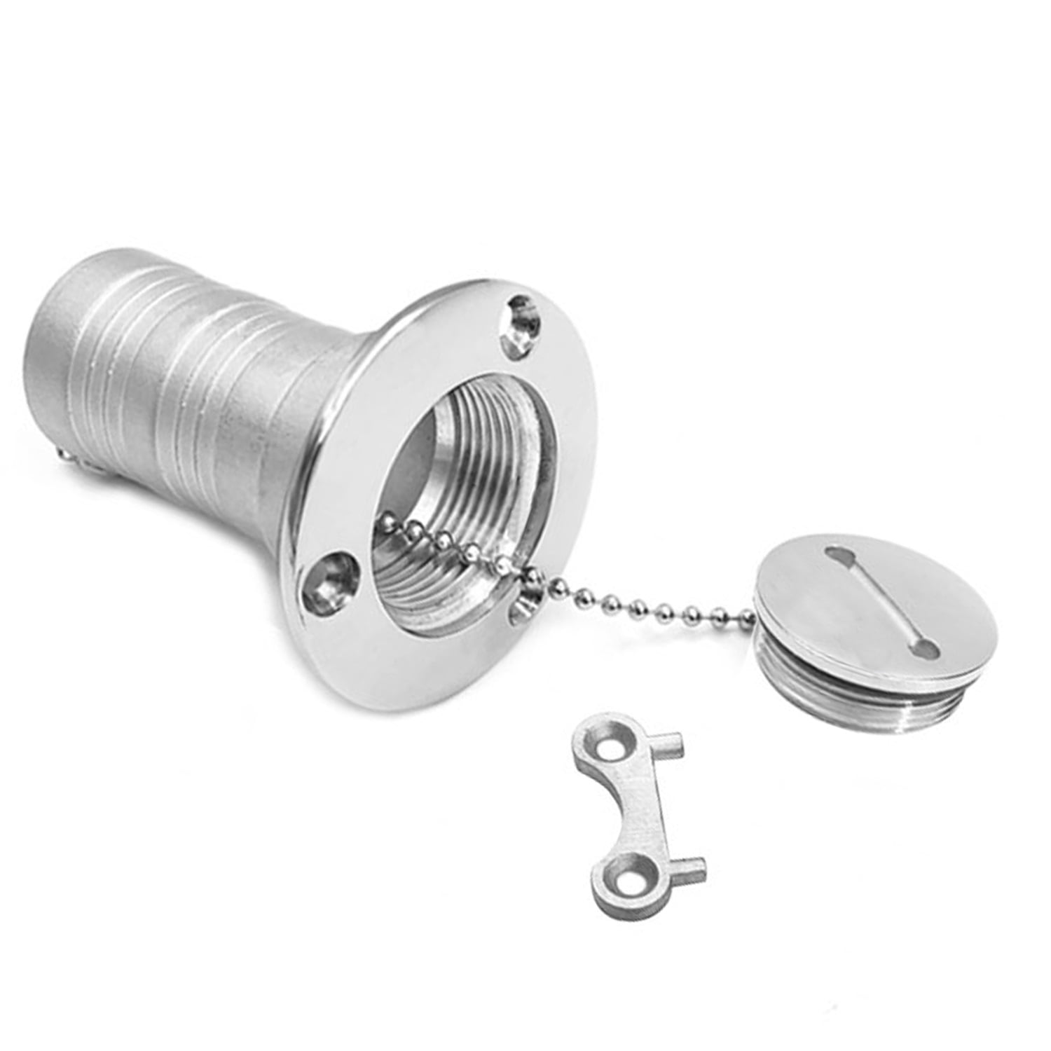 Boat Deck Fill / Filler Keyless Cap 1-1/2" Fuel Marine 316 Stainless ...