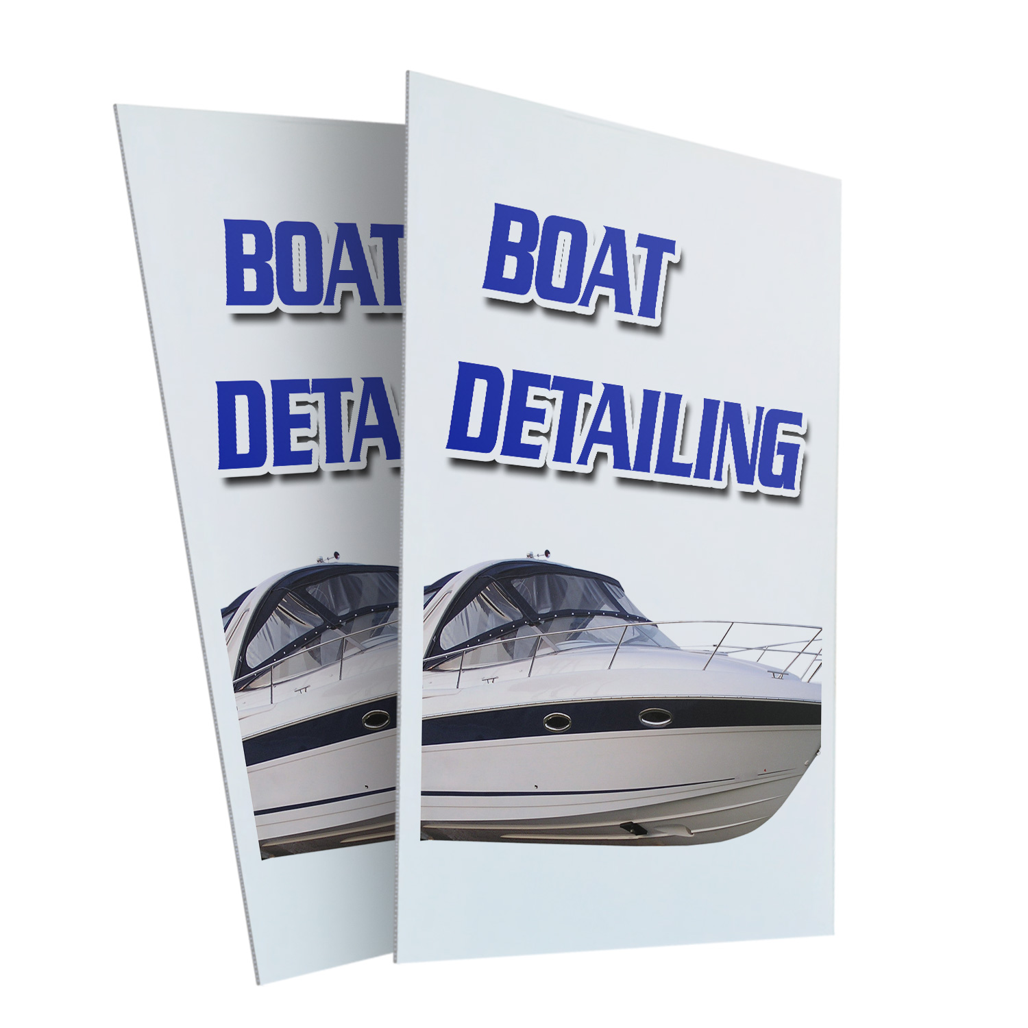 Boat Detailing (2-PACK) 24" x 36" Plastic Signs | Sign Insert 4mm ...