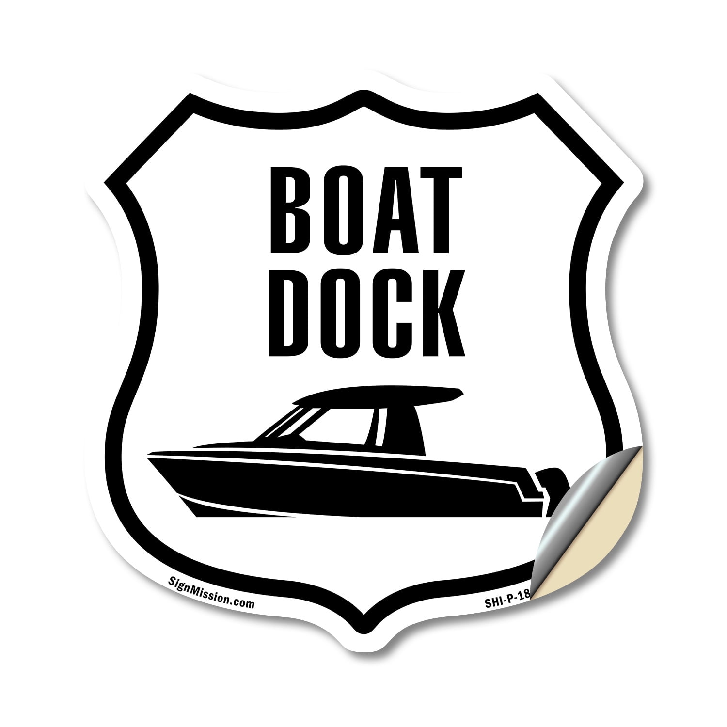 Boat Dock (2 Pack) 12 inch X 12 inch Shield Shaped Heavy Duty 3.2 mil ...
