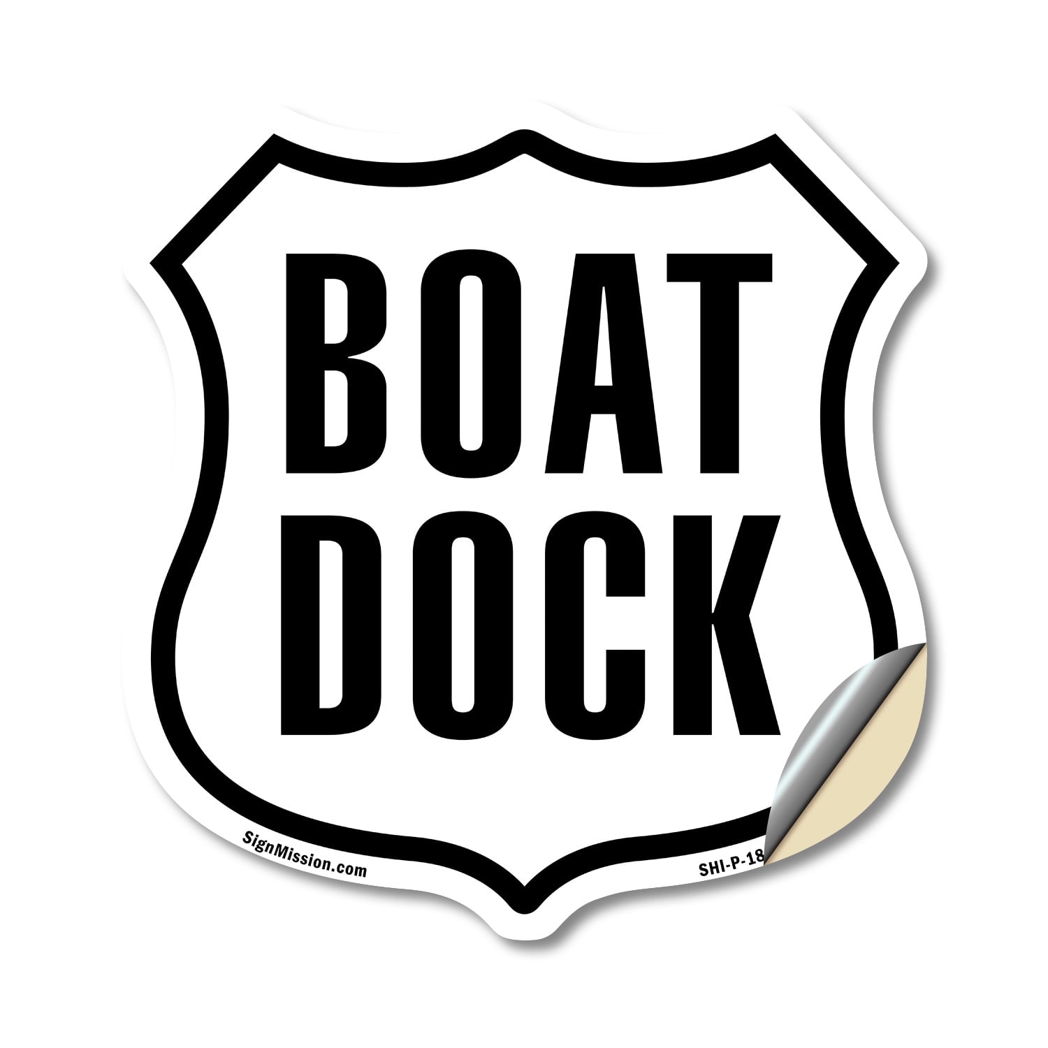 Boat Dock (2 Pack) 12 inch X 12 inch Shield Shaped Heavy Duty 3.2 mil ...
