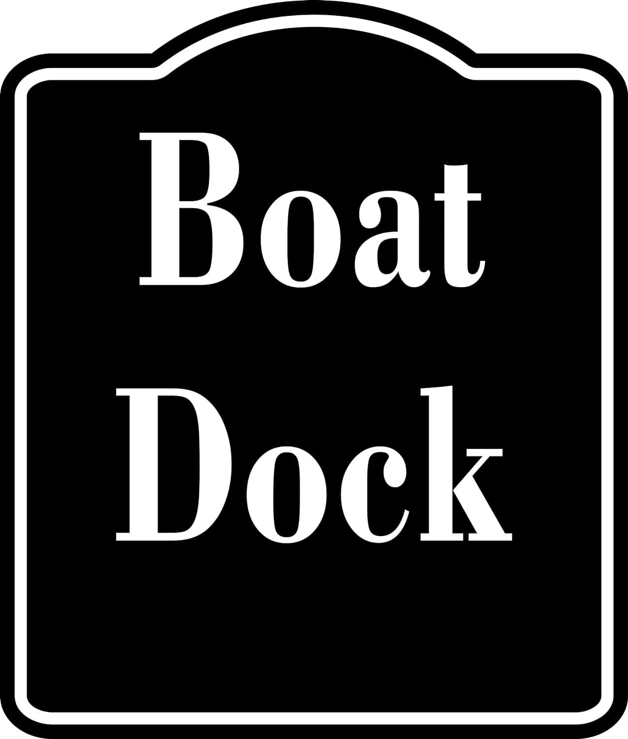 Boat Dock BLACK Aluminum Composite Sign, 8.5"x10" - Walmart.com