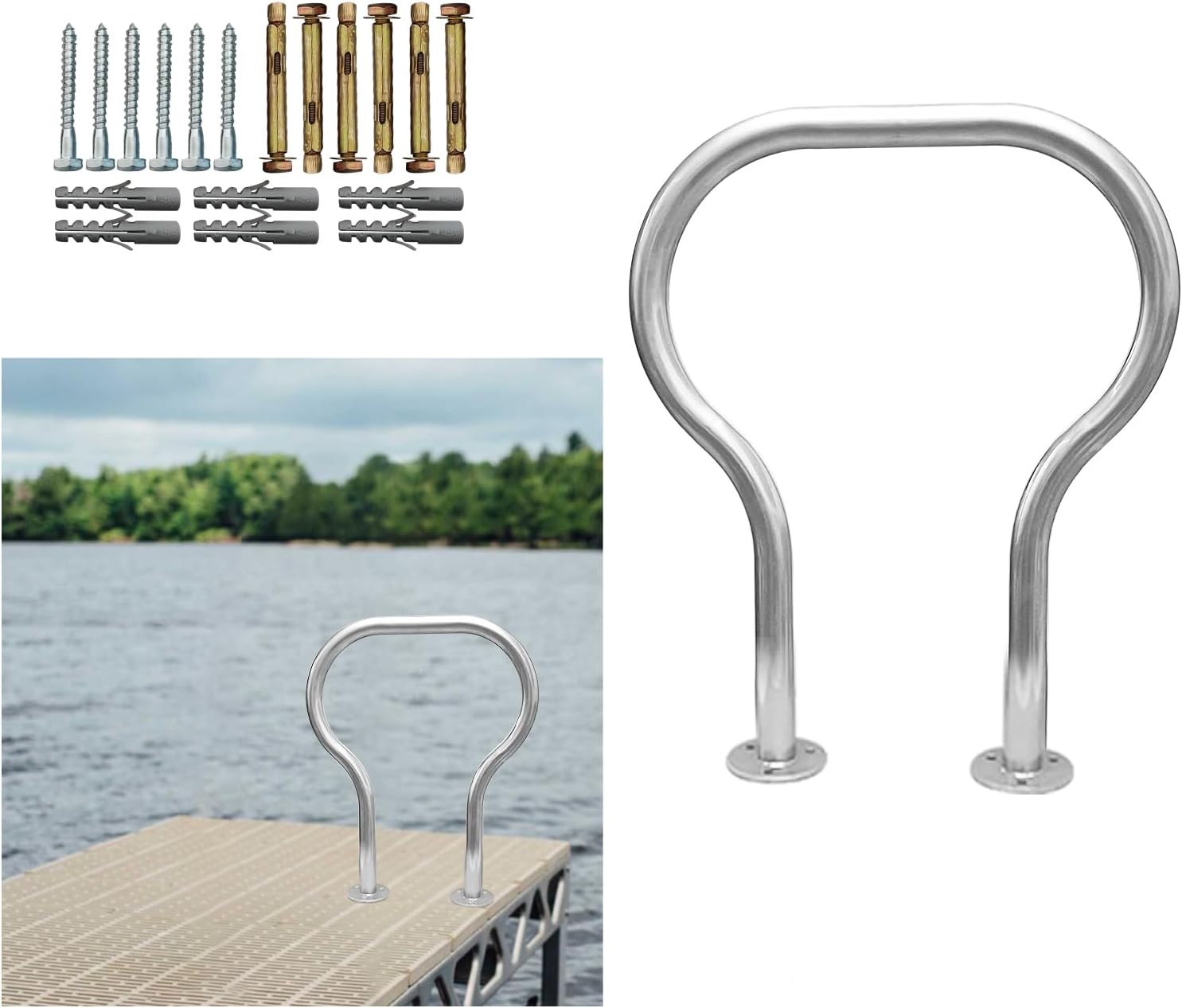 Boat Dock Boarding handrail, Safety Grab bar/Hand Railing for Marina ...