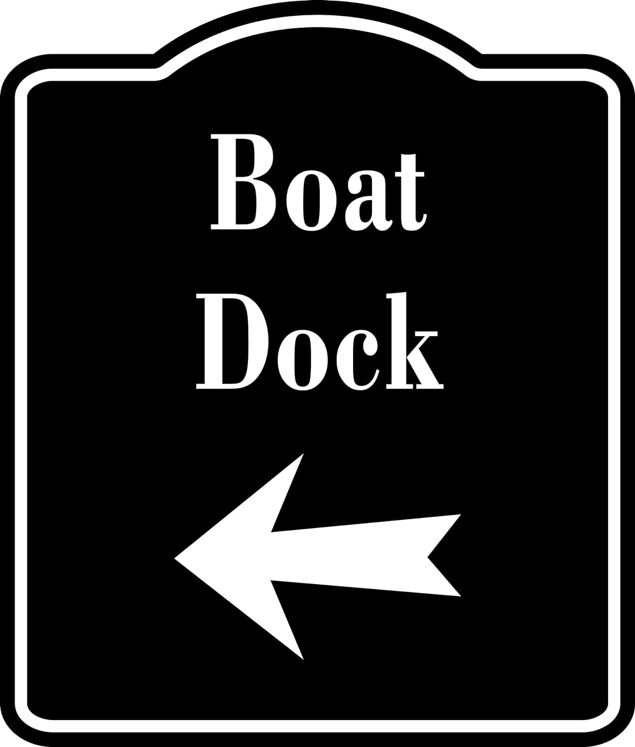 Boat Dock Left Arrow BLACK Aluminum Composite Sign, 15"x18" - Walmart.com