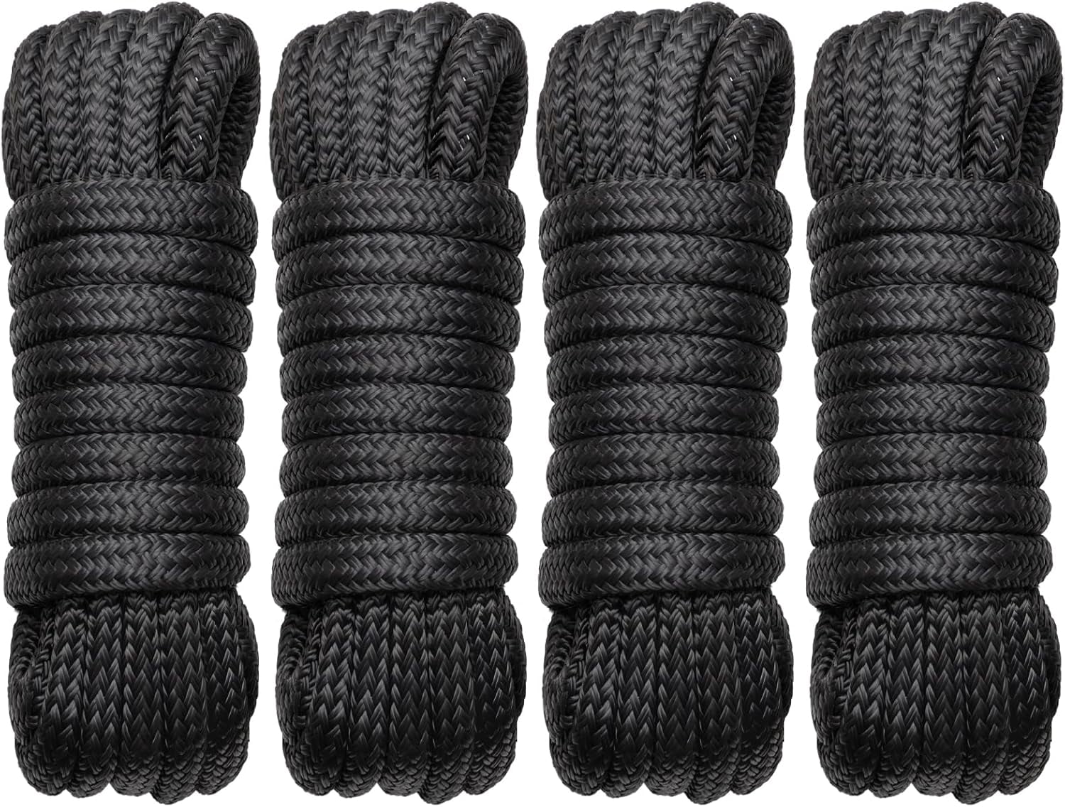 Boat Dock Lines Marine Rope - 1/2" x 15ft with Pre-Spliced 12" Loop ...