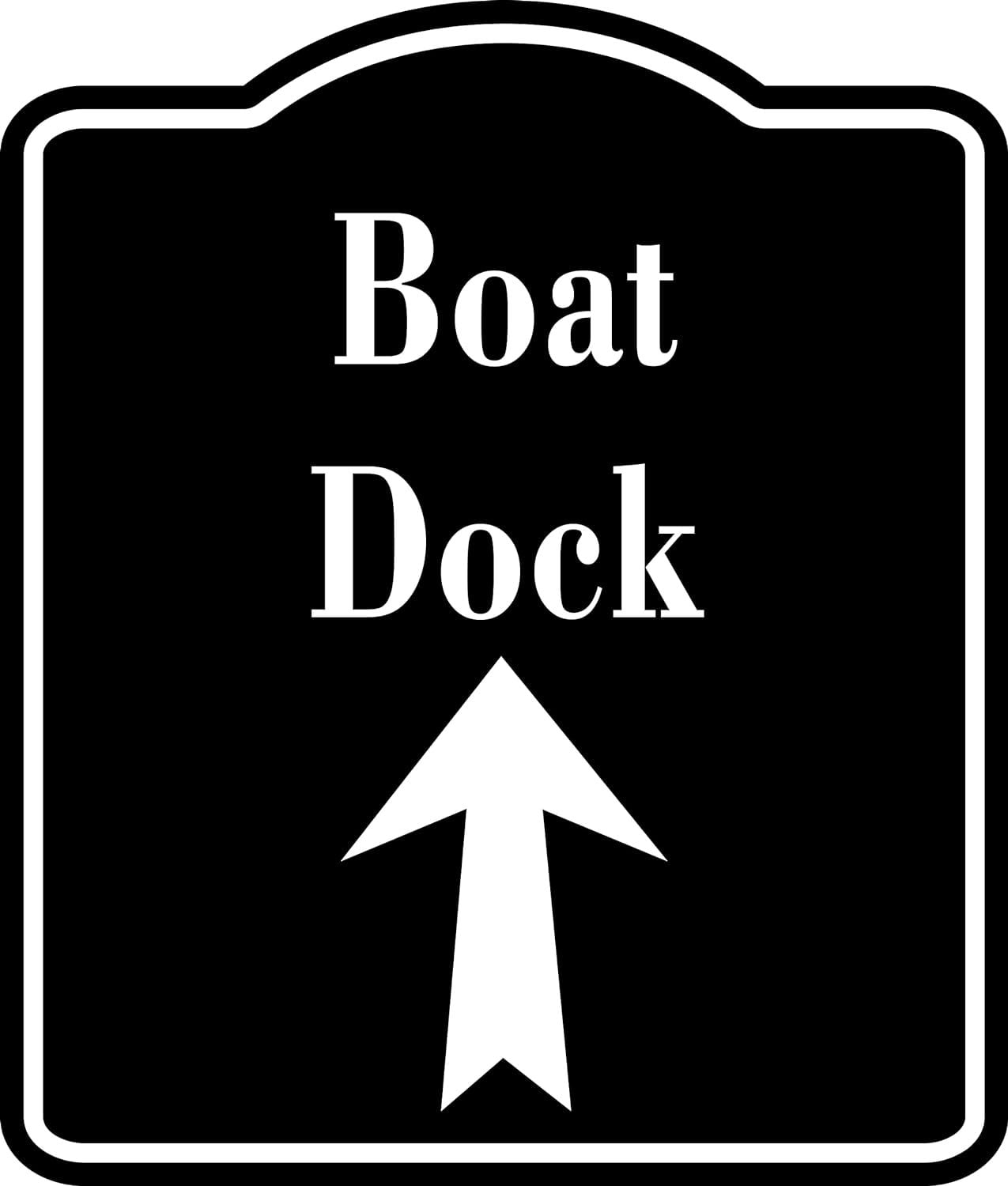 Boat Dock Up Arrow BLACK Aluminum Composite Sign, 15"x18" - Walmart.com