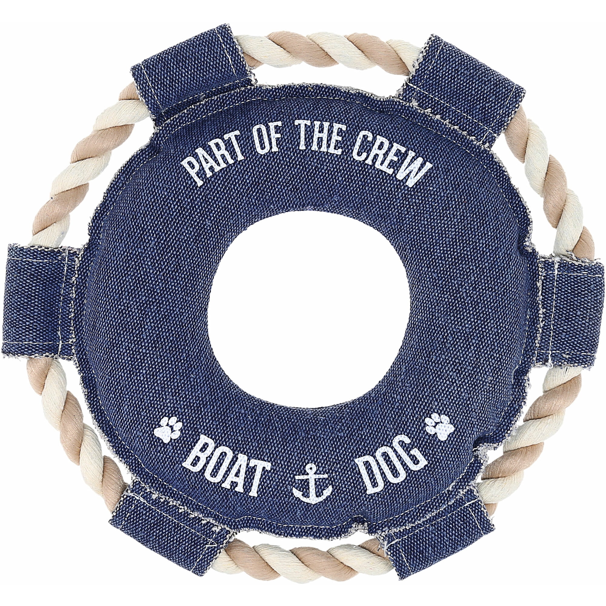 Boat Dog - 10.75" x 10.75" Canvas Dog Toy on Rope - Walmart.com
