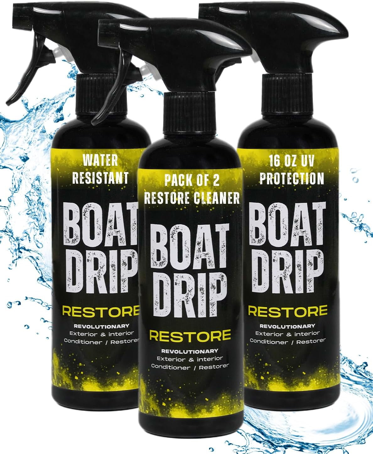 Boat Drip Restore - 16oz Interior & Exterior Boat Cleaner with UV ...