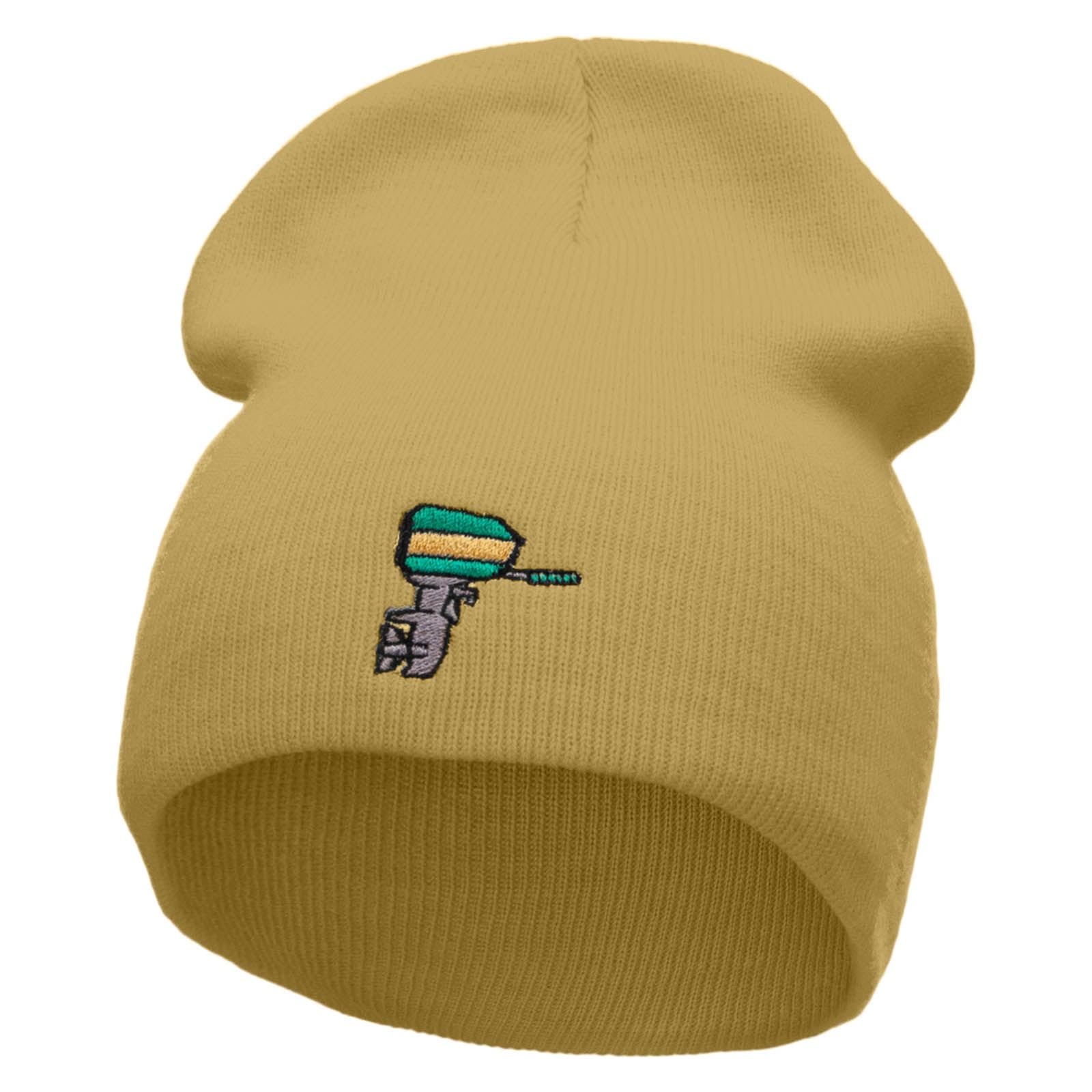 Boat Engine Embroidered 8 inch Acrylic Short Blank Beanie - Khaki OSFM - Walmart.com