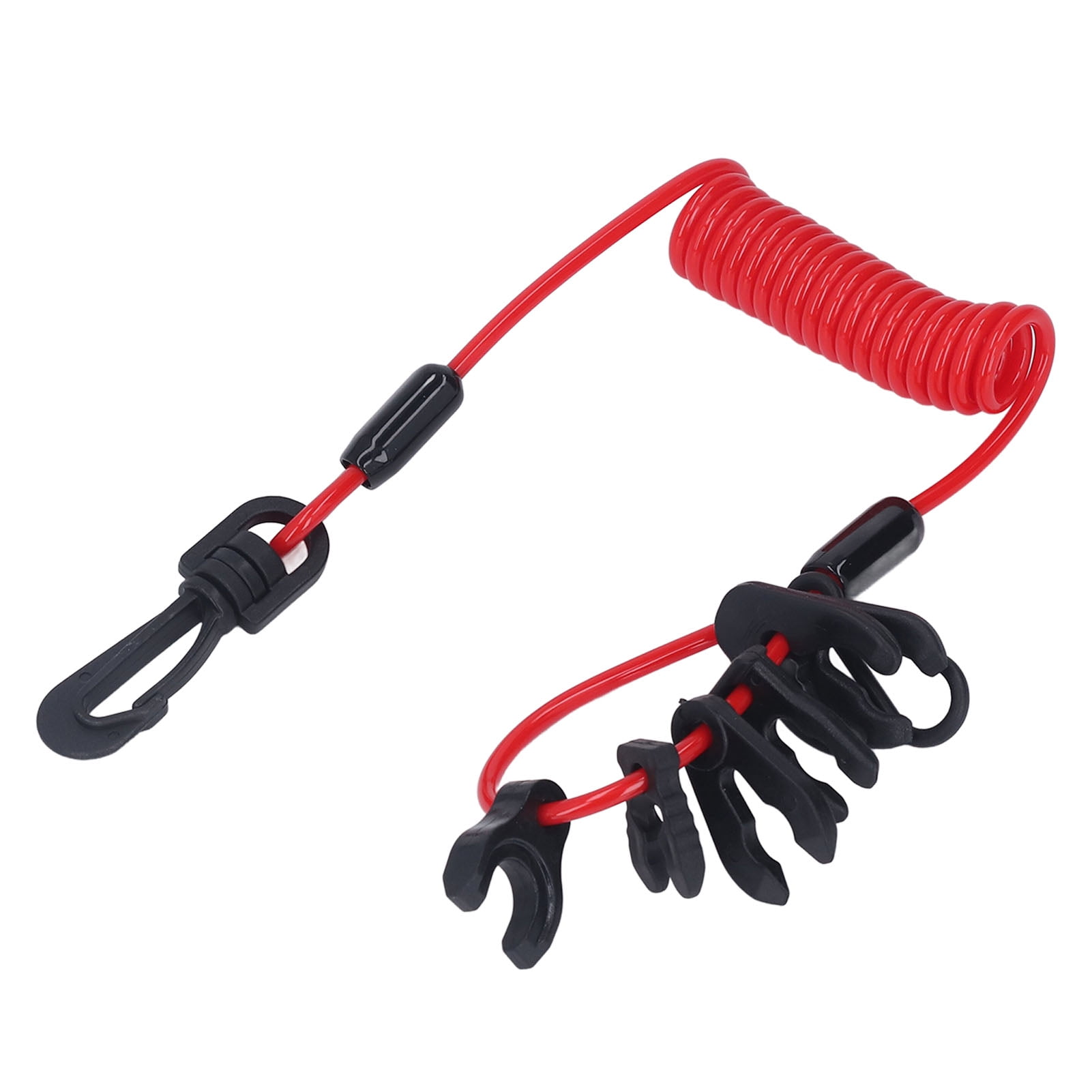Boat Engine Switch Lanyard Safety Tether Emergency Stop Spring Wire PU ...
