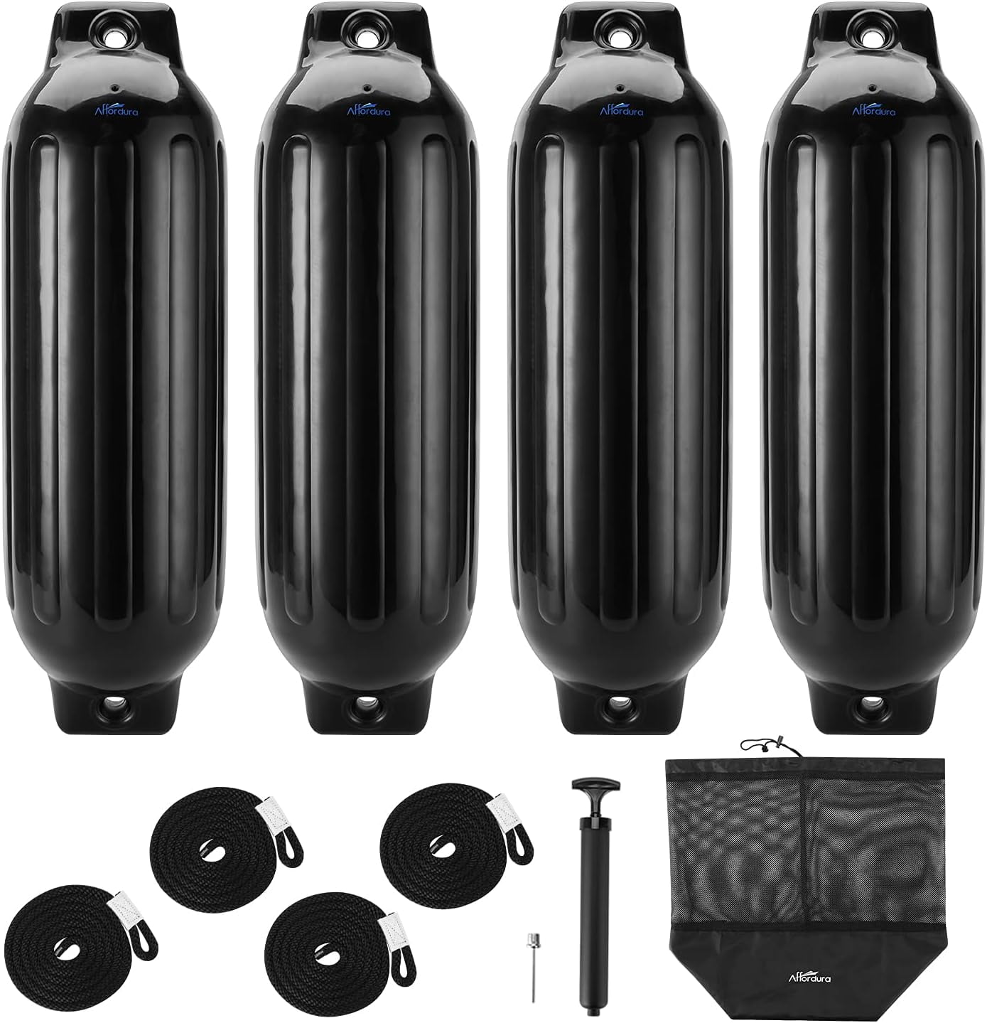 Boat Fender 4 Pack Boat Bumpers Fenders with 4 Ropes, Boat Bumpers for ...