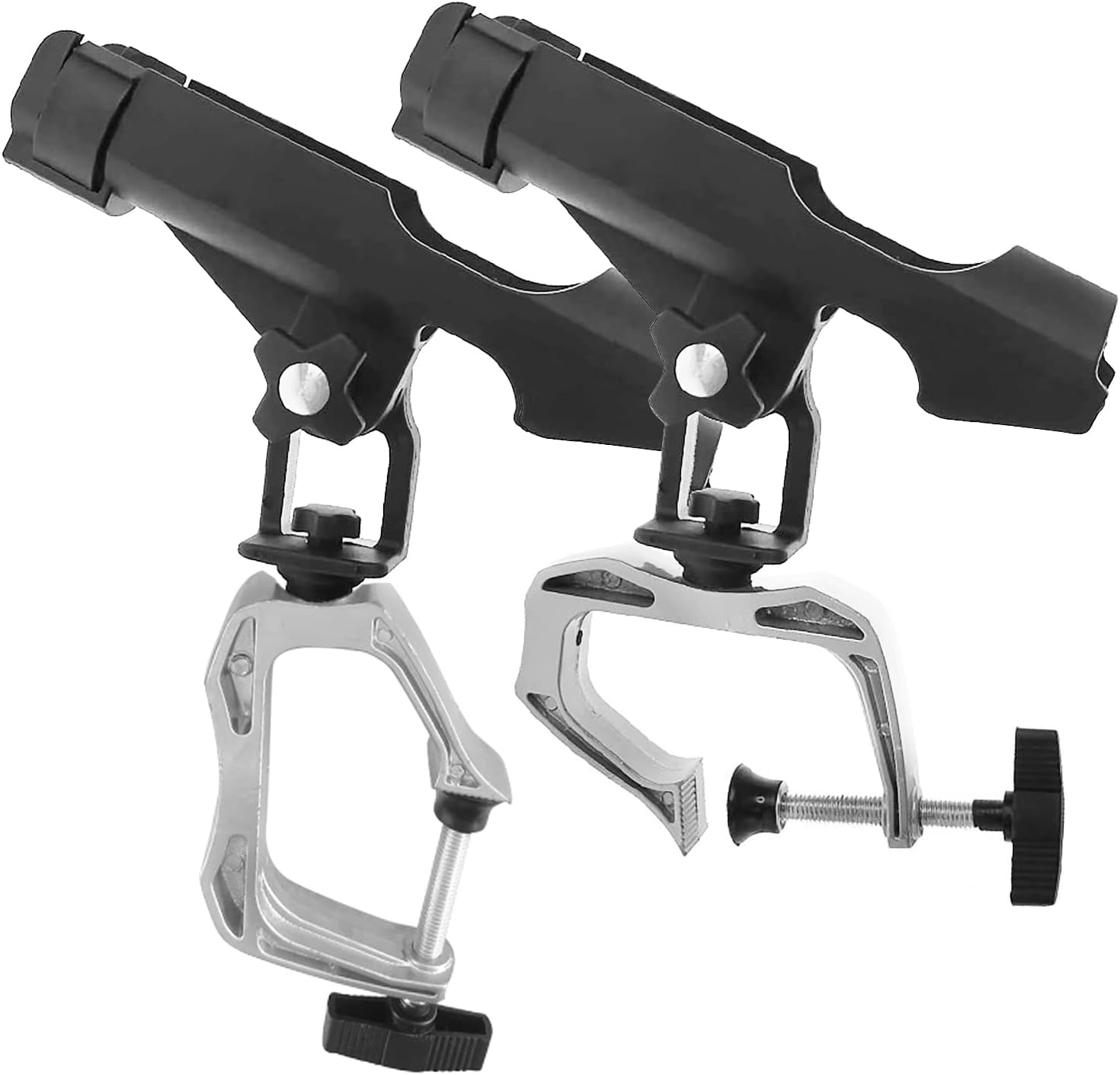 Boat Fishing Rod Holder Clamp on Rod Holder 360 Degree Adjustable Dual ...