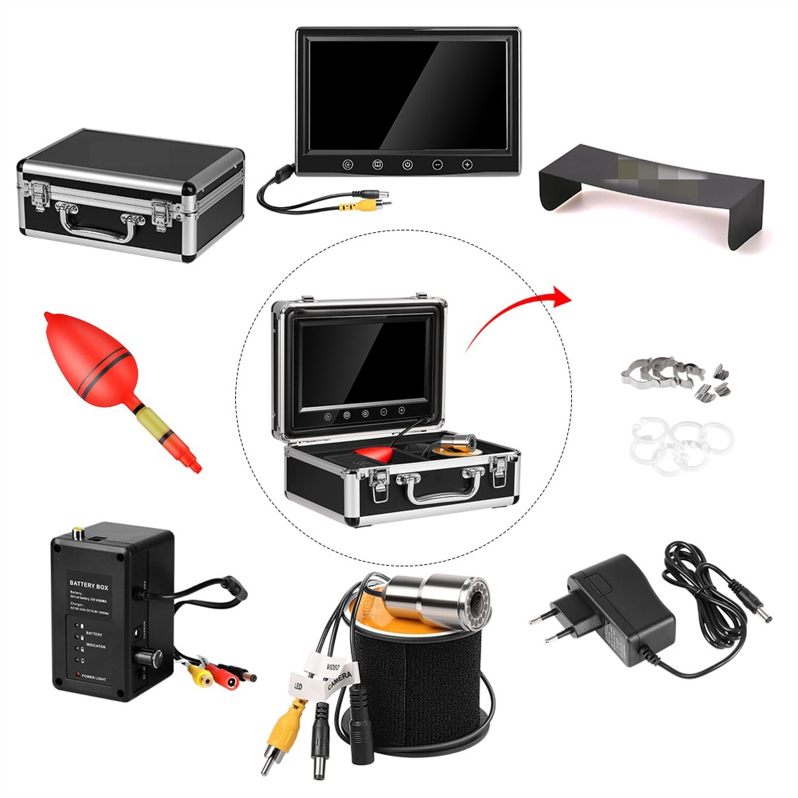 Boat Fishing Underwater Camera Fish Finder Night Vision 9 Inch ...