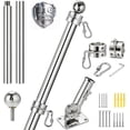 Boat Flag Pole Kit - 316 Stainless Steel Marine Flagpole with Mounting ...