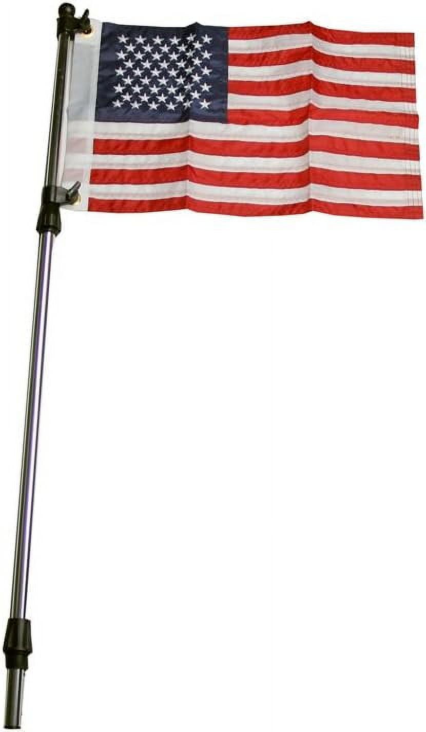 Boat Flag Pole Telescoping from 26" to 48" Aluminum 3/4" Tube w/USA ...