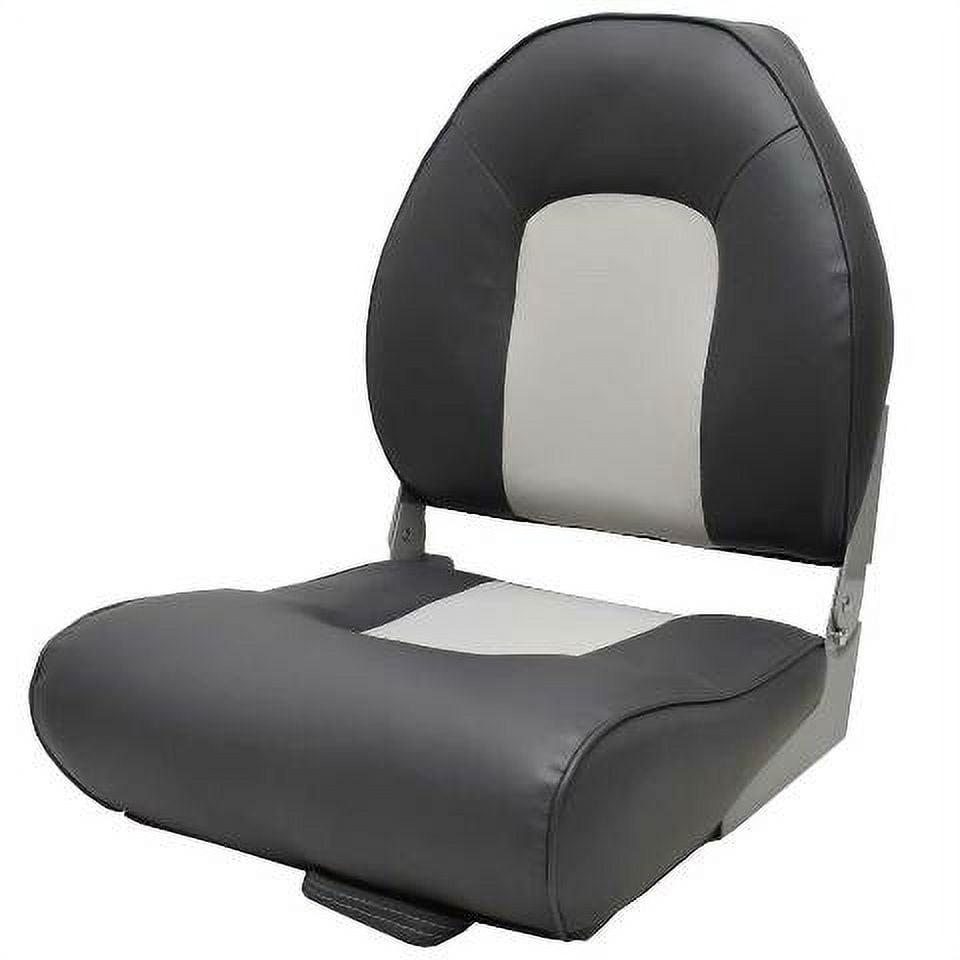 Boat Folding Fishing Seat 75116GC | High Back Winged Charcoal Gray ...