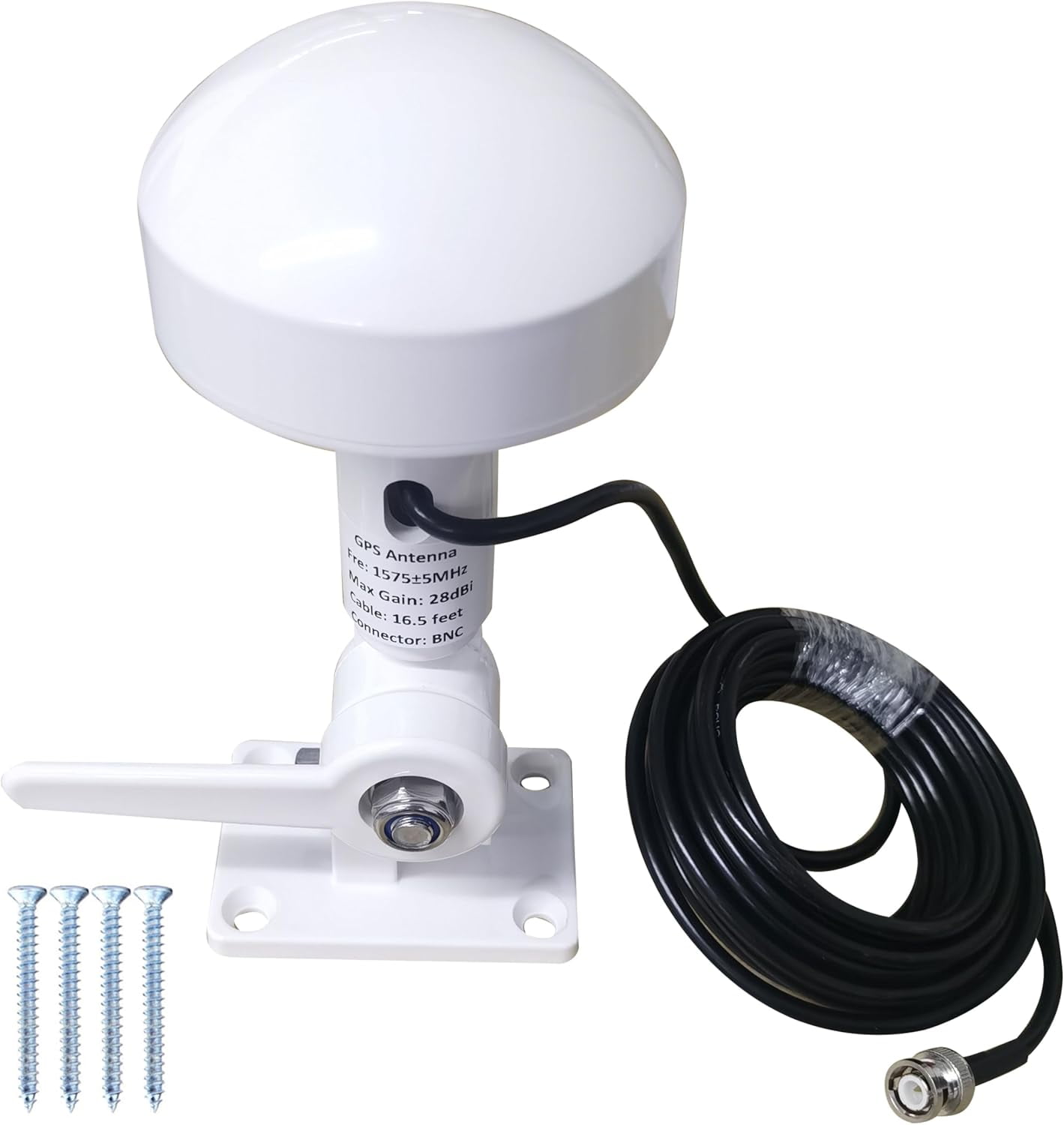 Boat GPS Navigation Antenna for Marine, 16.5FT Cable, BNC, Work for Garmin GPSMAP MAP NavTalk ...